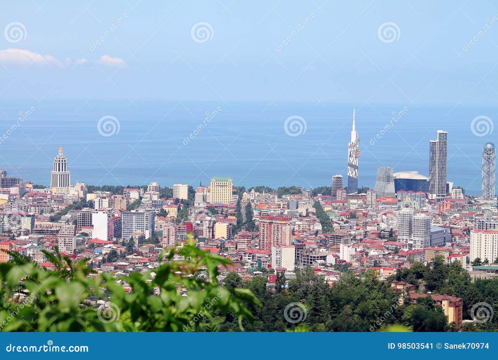 City from above stock image. Image of urban, port, city - 98503541