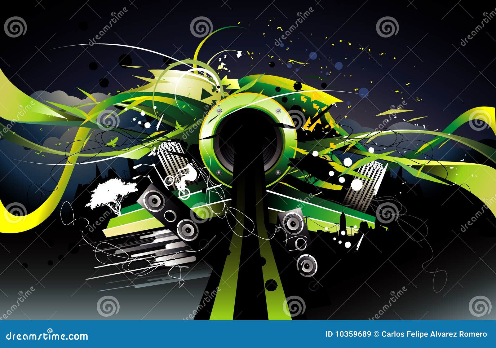 City abstract composition stock vector. Illustration of lines - 10359689