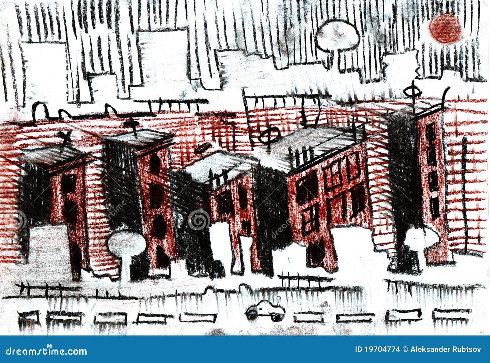 City and Abstract and Drawing and Architecture Stock Illustration ...