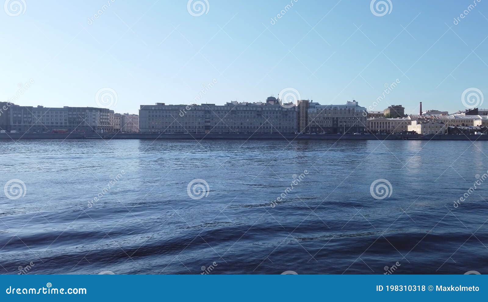 City Across the River. Cityscape View Stock Footage - Video of waves ...