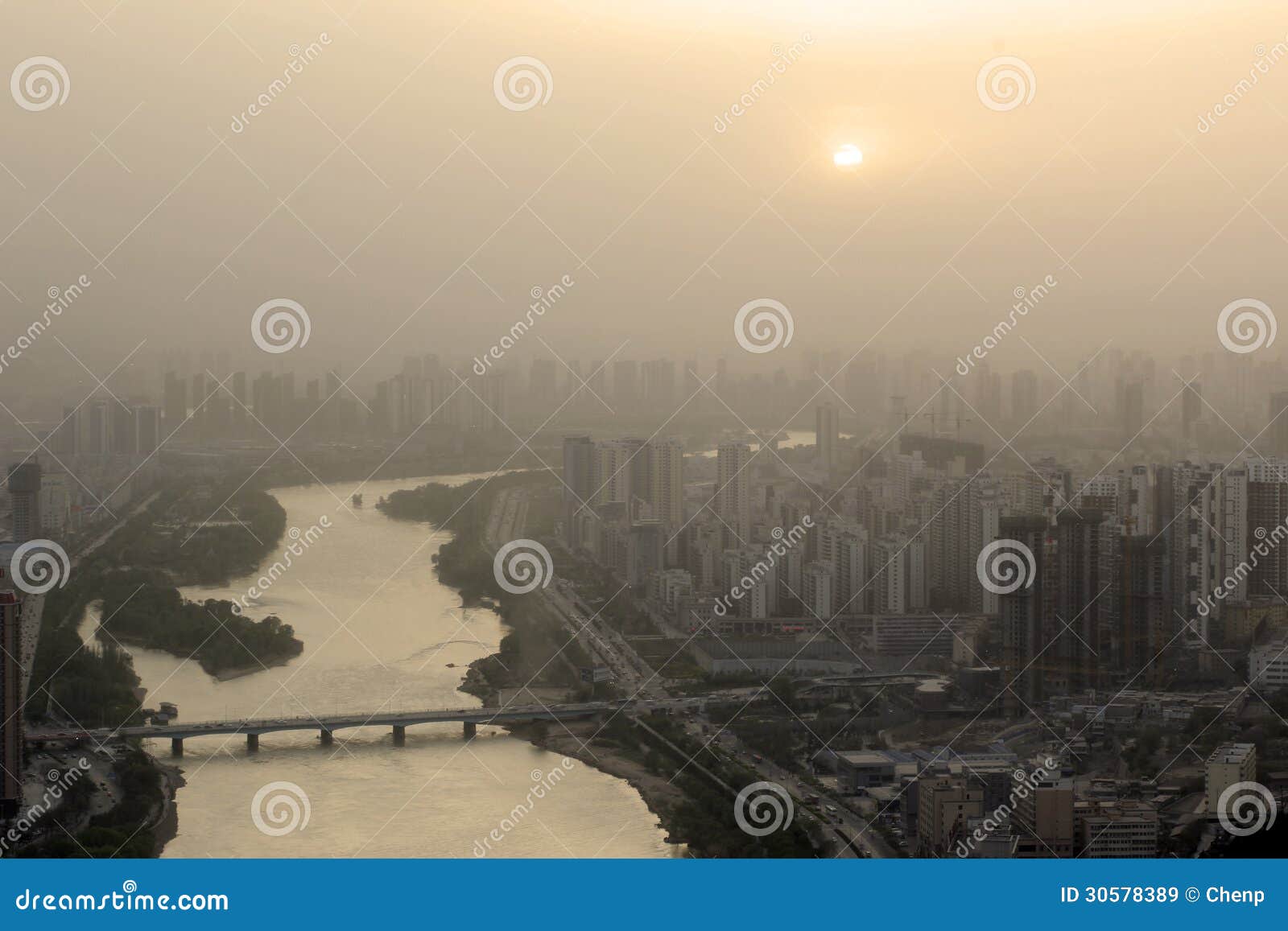 City air pollution stock image. Image of panorama, lanzhou - 30578389