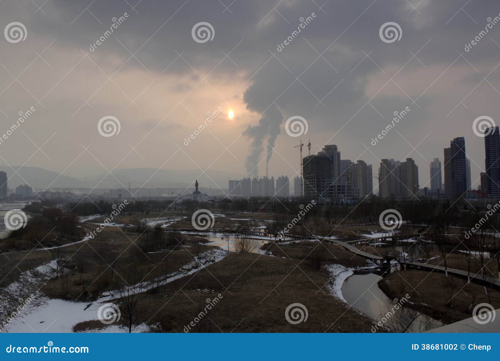 City air pollution stock photo. Image of blurred, pollution - 38681002