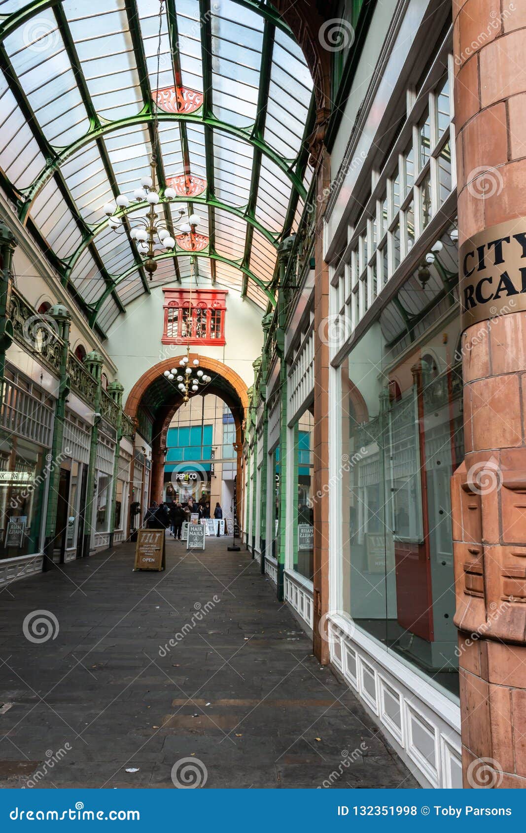 City arcade, Birmingham editorial stock photo. Image of store - 132351998