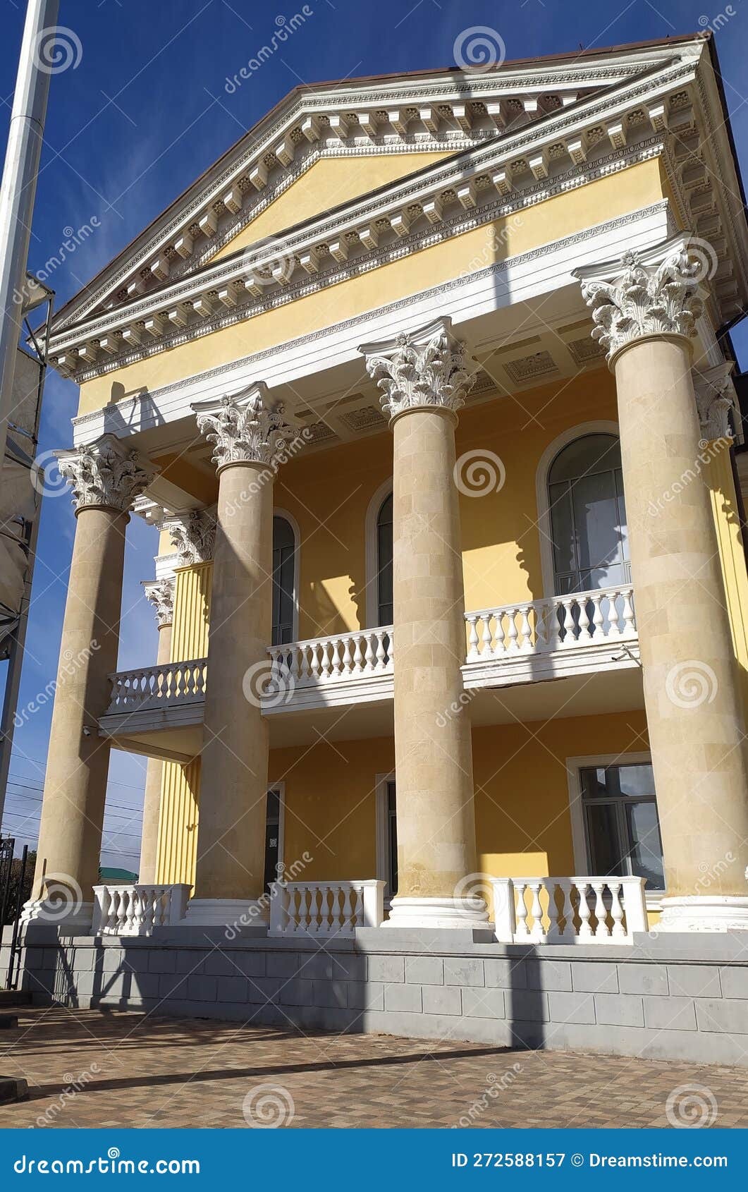 City Architecture Library Columns Pillar Stock Image - Image of library ...