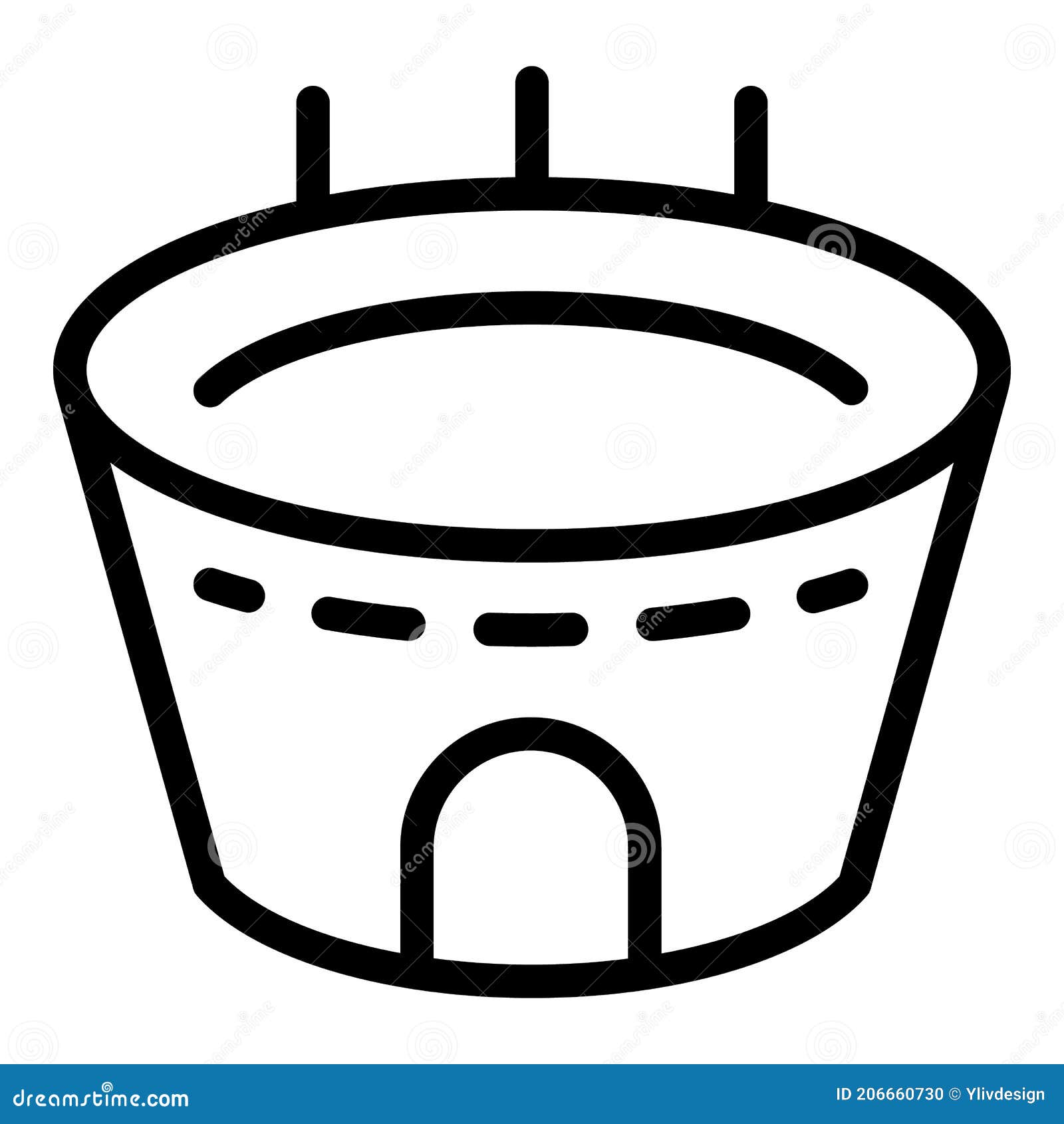 City Attraction Icon, Outline Style Stock Illustration - Illustration ...