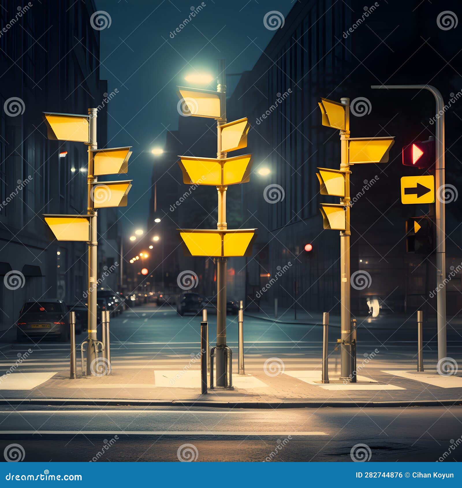 City Avenues Featuring Informative Signs Stock Photo - Image of ...