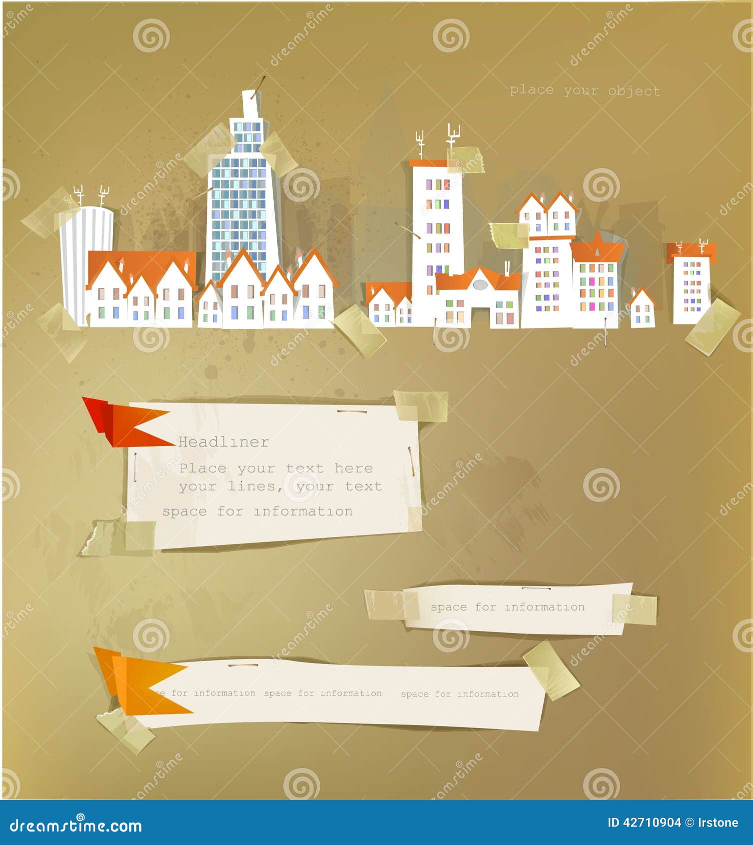 City Background Made of Paper Stock Vector - Illustration of housing ...