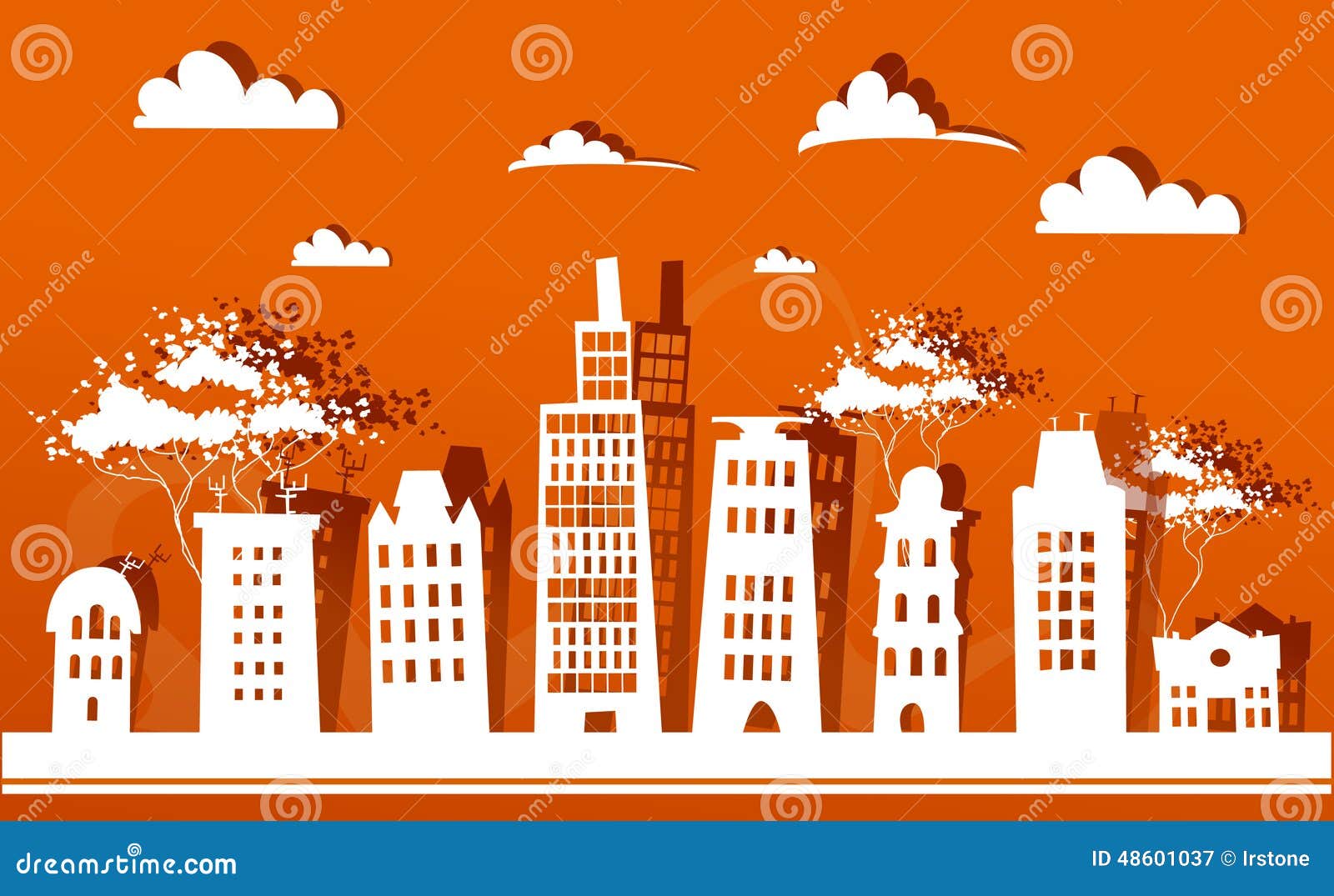 City Background Made of Paper Stickers Stock Illustration ...