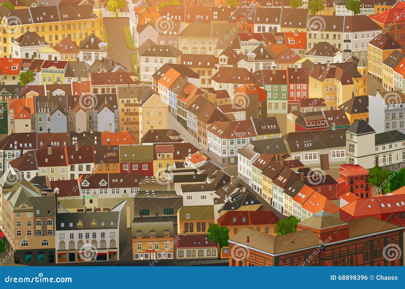 City background stock vector. Illustration of house, europe - 68898396