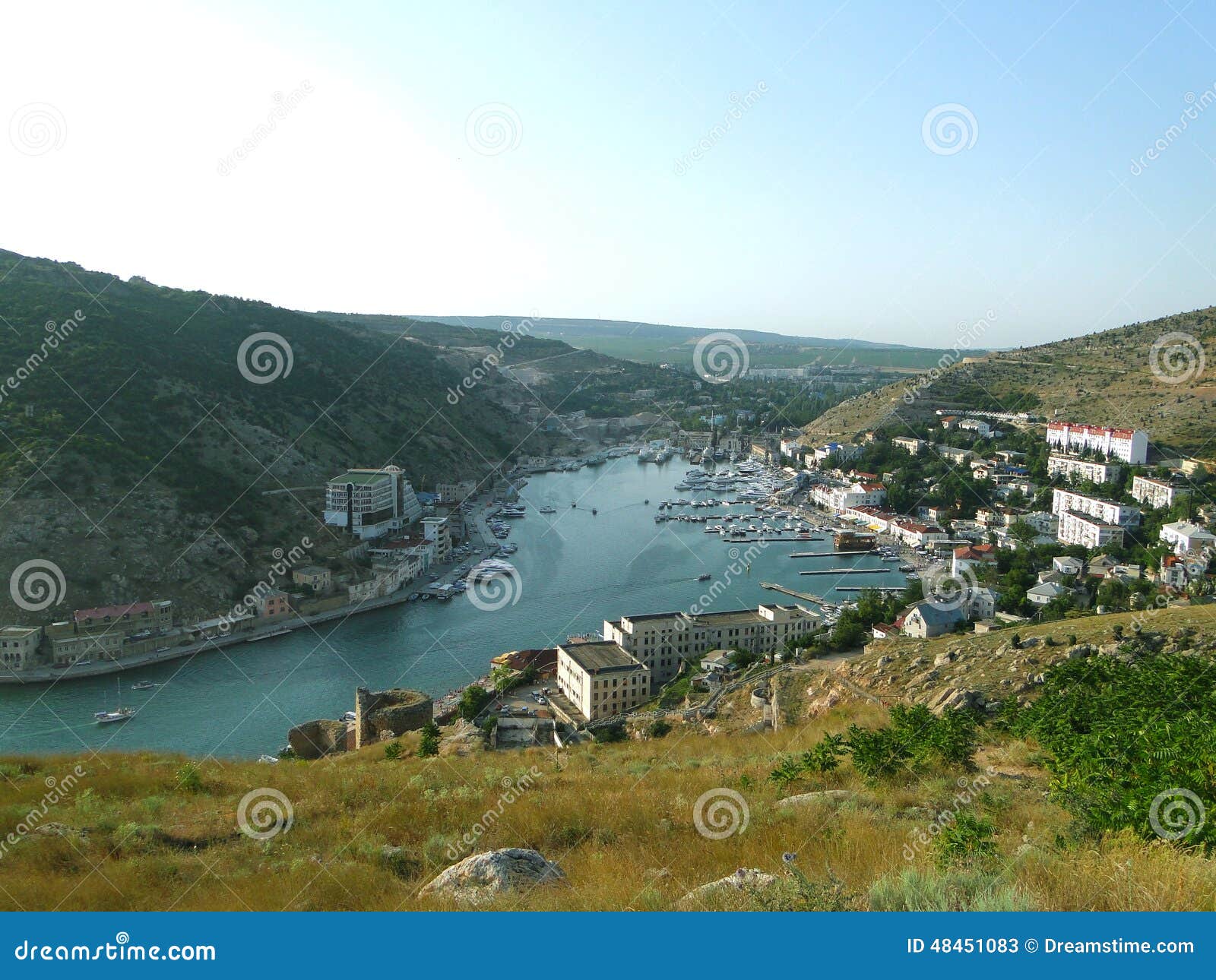 City of Balaklava stock image. Image of boat, city, landscape - 48451083