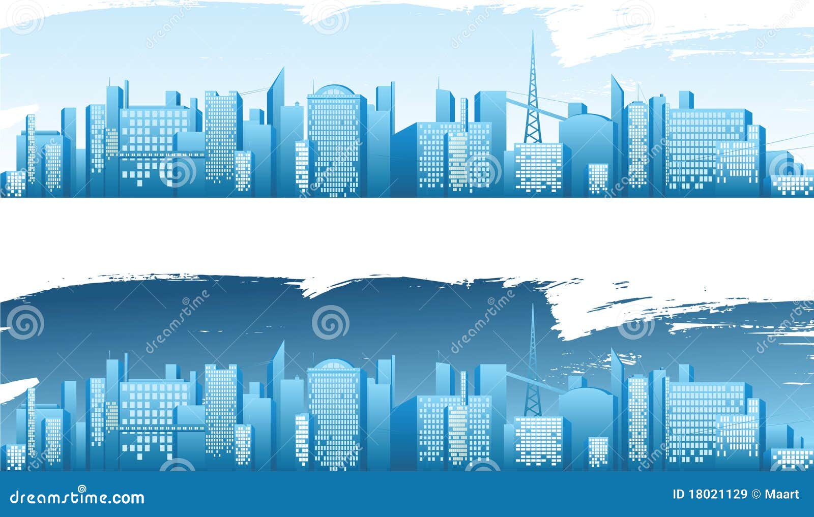 City banners stock vector. Illustration of district, painting - 18021129