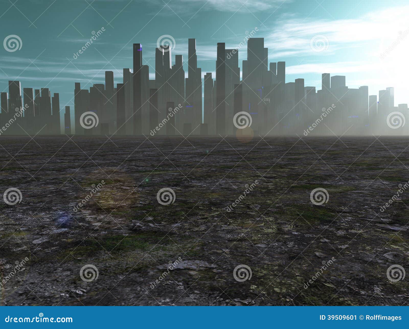City In Barren Lands Royalty-Free Stock Photo | CartoonDealer.com #39509601