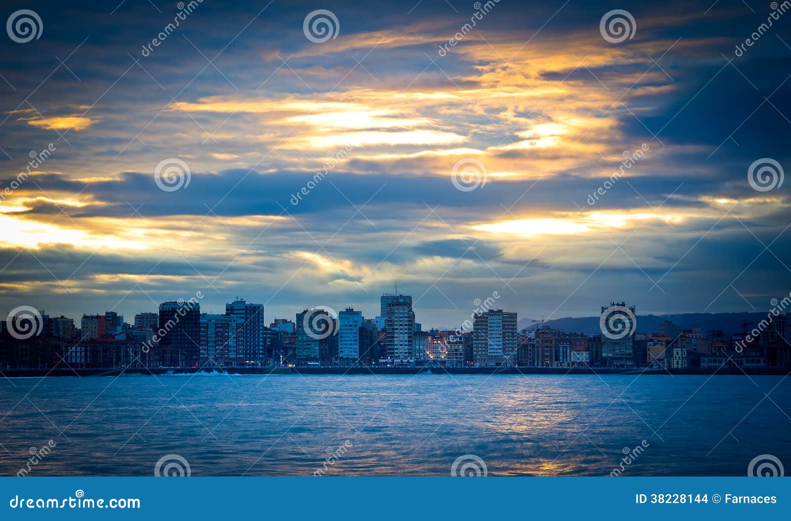 City beach landscape stock photo. Image of coast, seascape - 38228144
