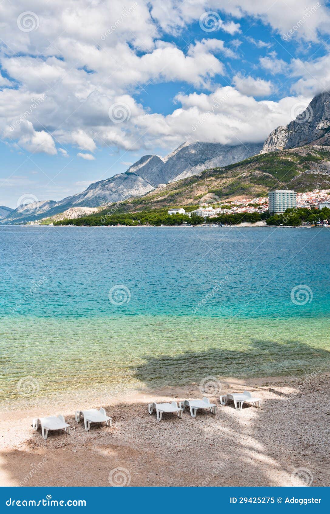 City Beach, Makarska, Croatia Stock Image - Image of adriatic, croatia ...