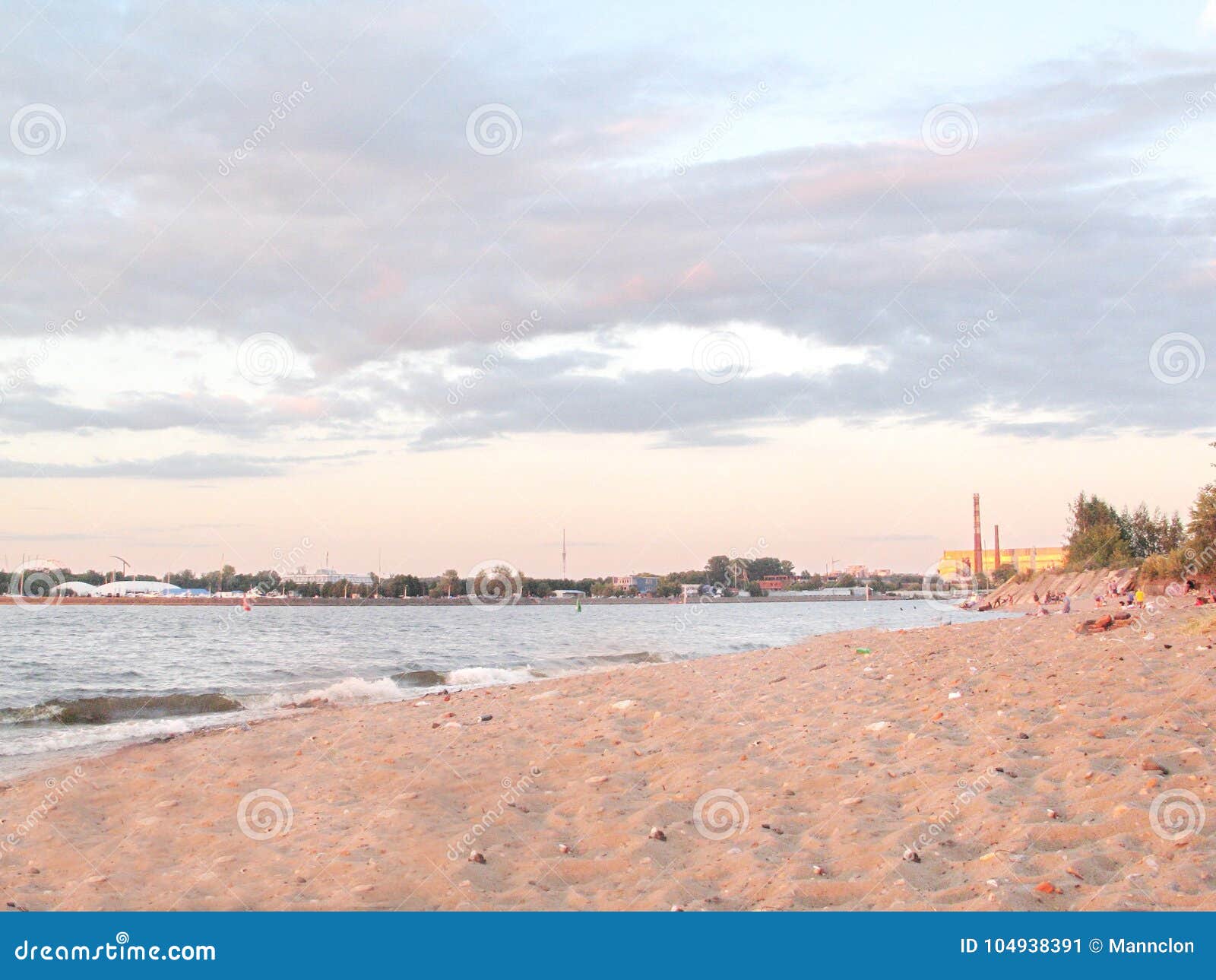 City Beach on the River Bank Stock Image - Image of light, travel ...