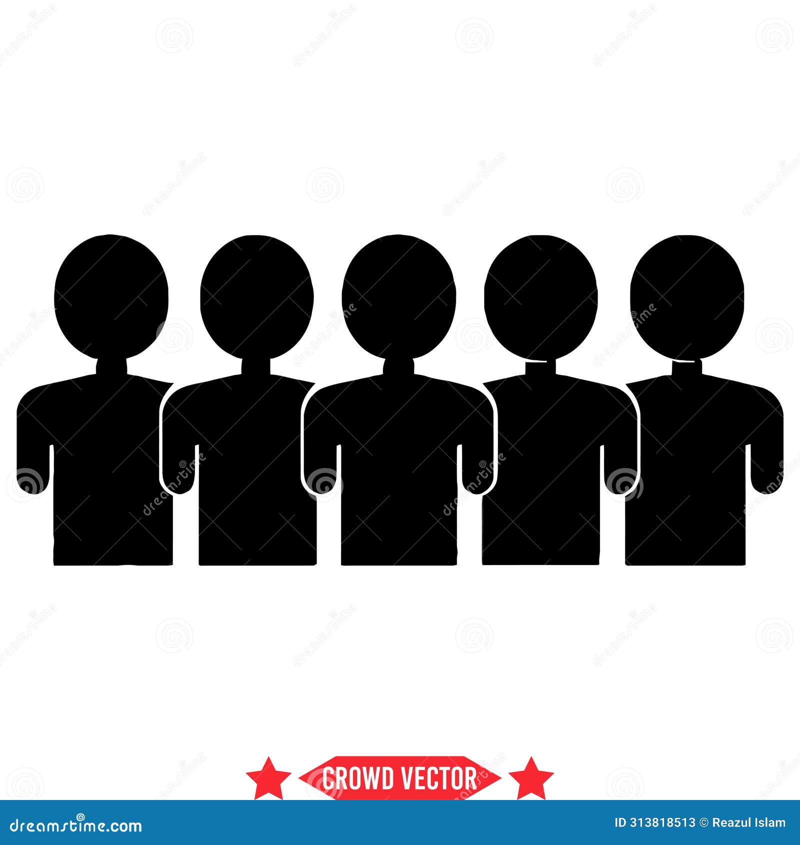 City Beat Vector Crowd Silhouette Set for Metropolitan Visuals Stock ...