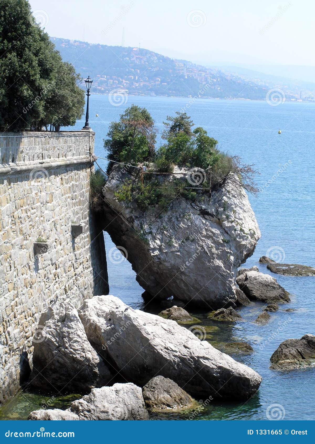 City behind sea stock image. Image of fortress, horizon - 1331665