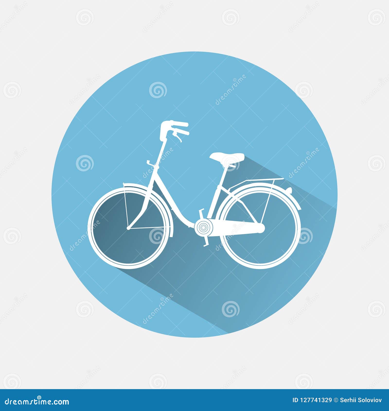 City bike Icon. Blue bike stock vector. Illustration of design - 127741329