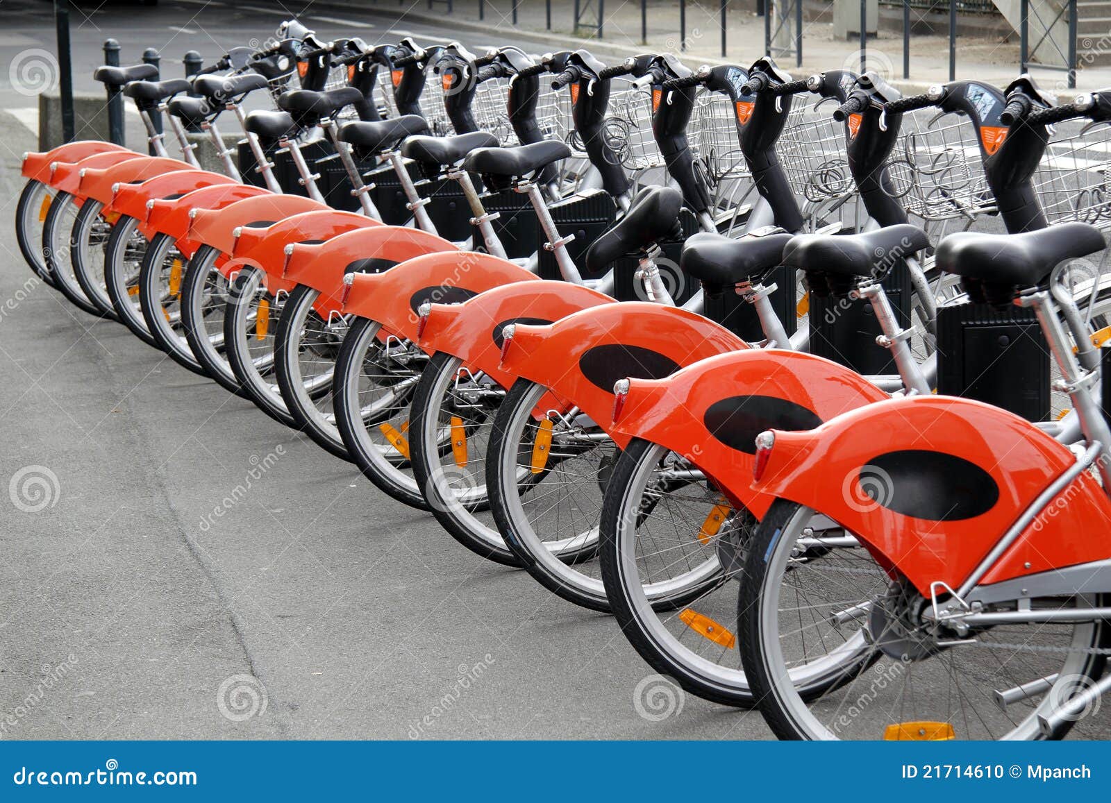 City bikes for rent stock photo. Image of parked, ecological - 21714610
