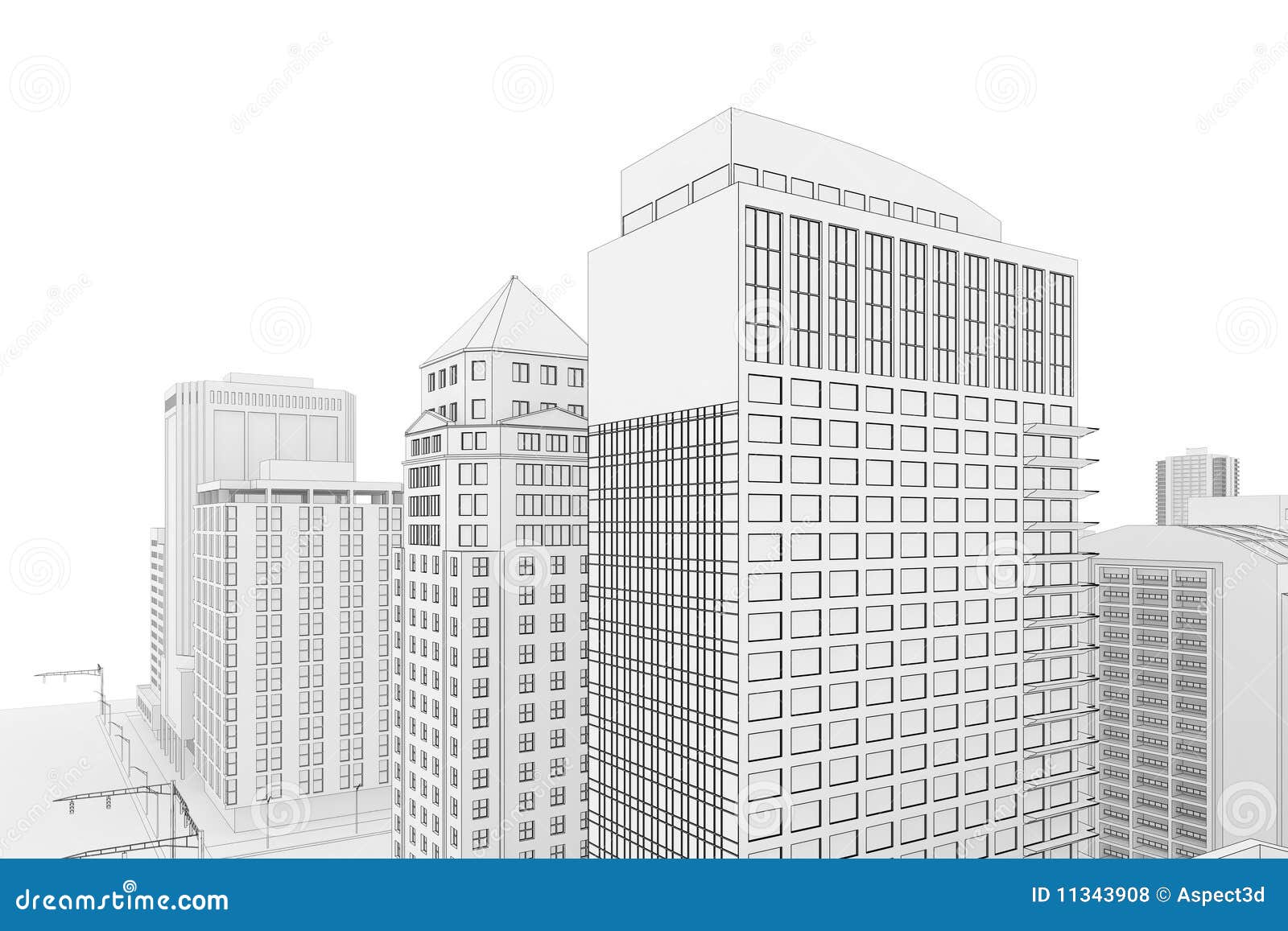 City Blueprint stock illustration. Illustration of industry - 11343908