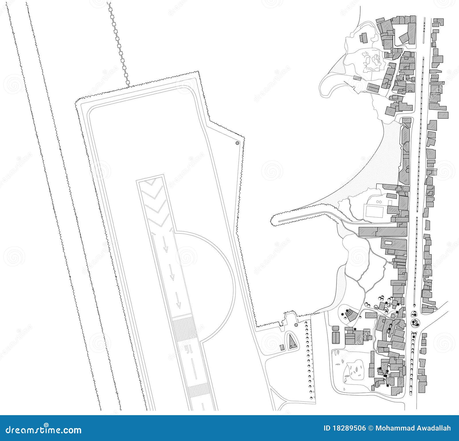 City blueprint map stock vector. Illustration of autocad - 18289506