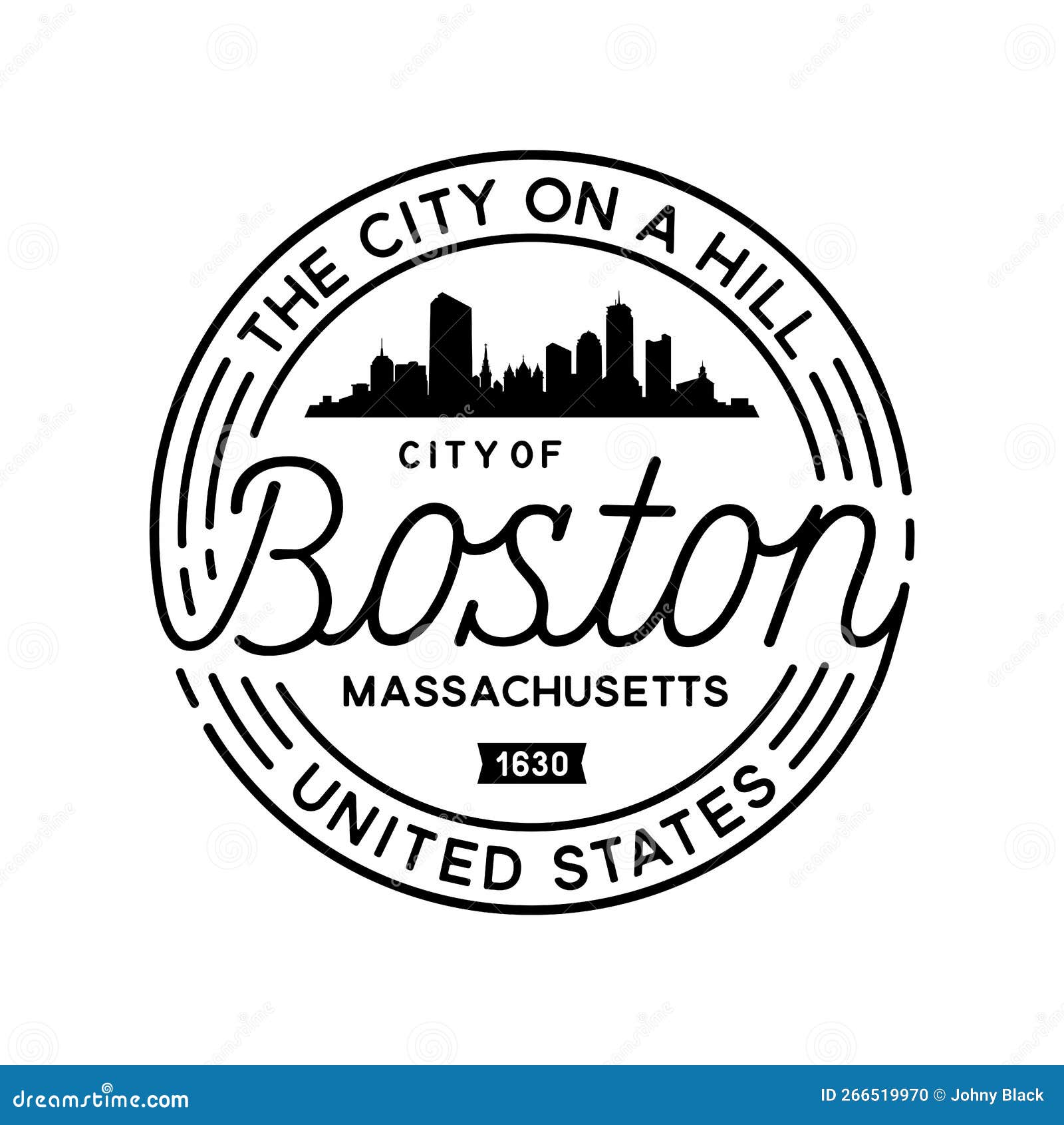 Boston Vector Design Template. Boston Massachusetts Logotype. Vector ...