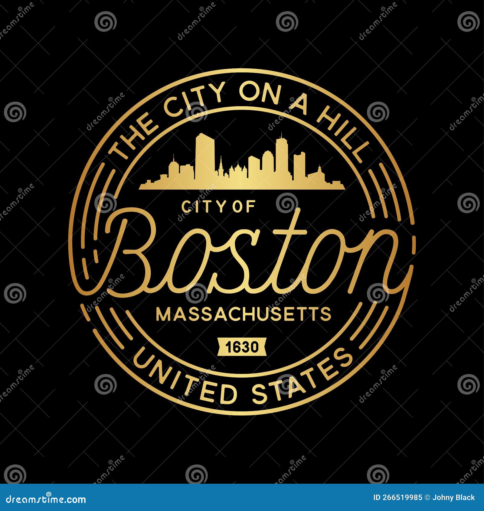 Boston Vector Design Template. Boston Massachusetts Logotype. Vector ...