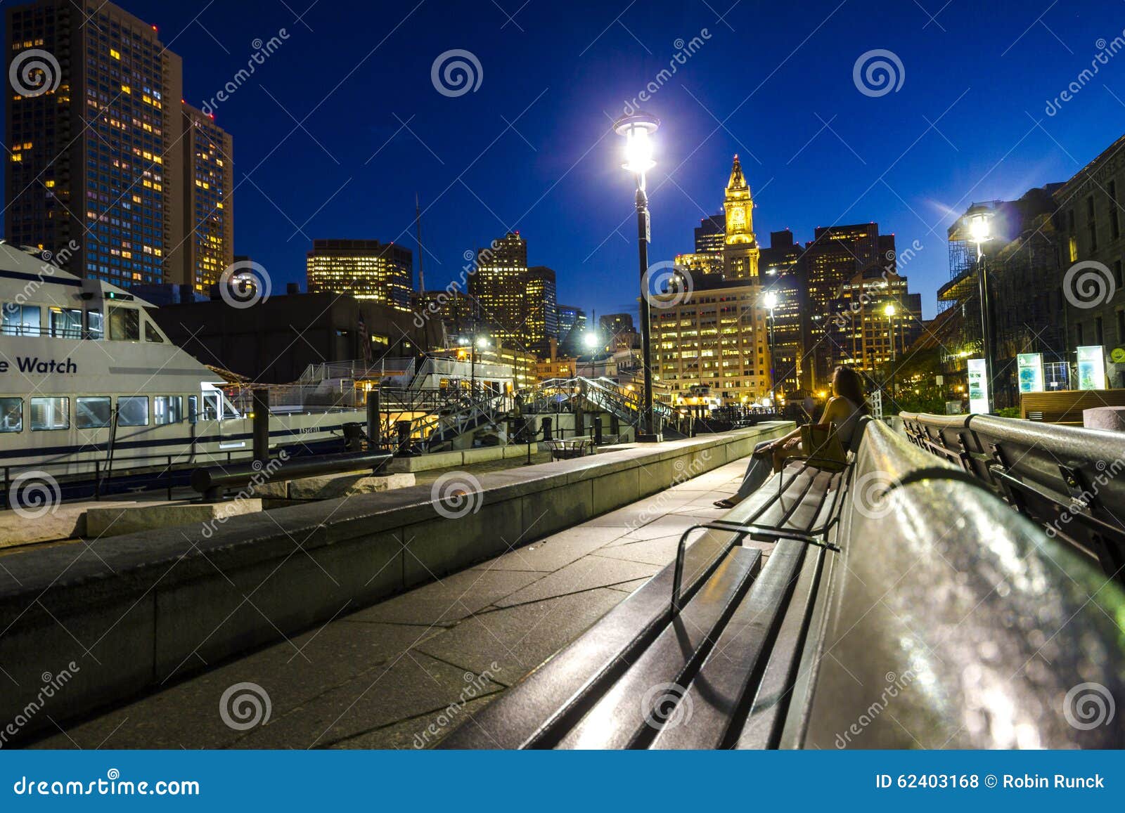 City of Boston at night editorial stock photo. Image of night - 62403168
