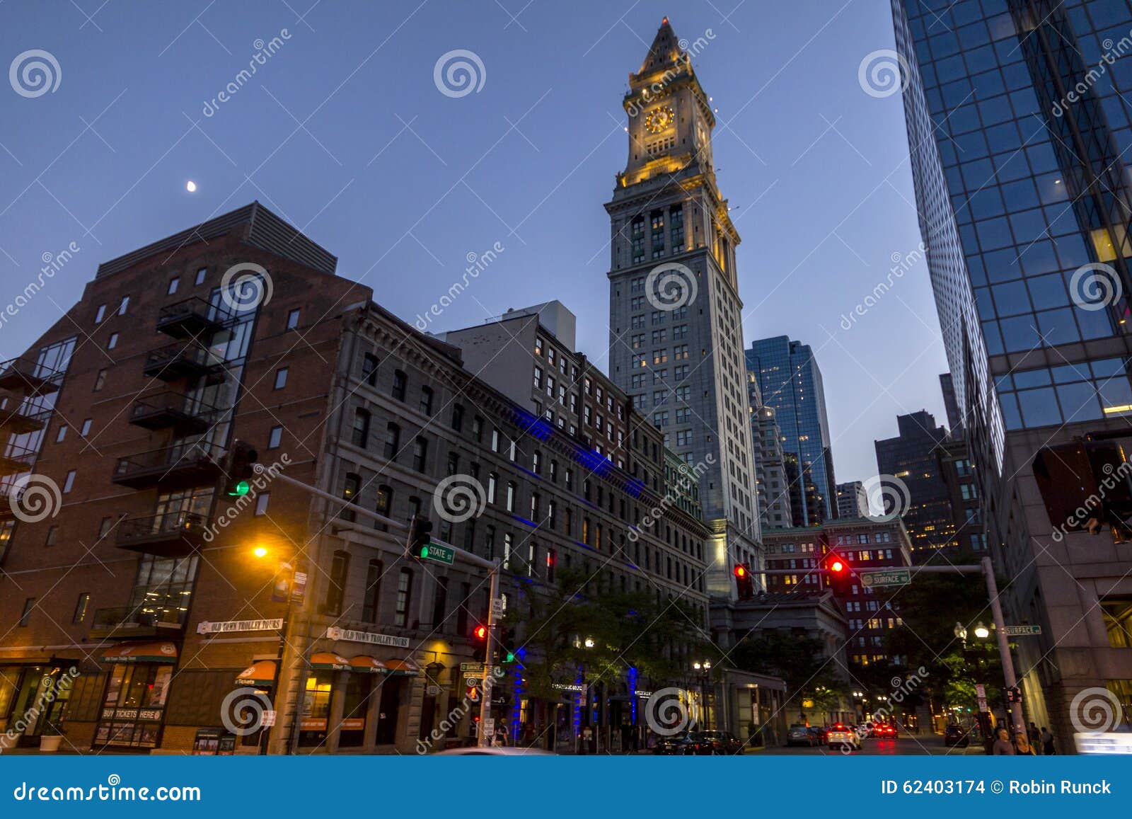 City of Boston at night editorial stock image. Image of building - 62403174