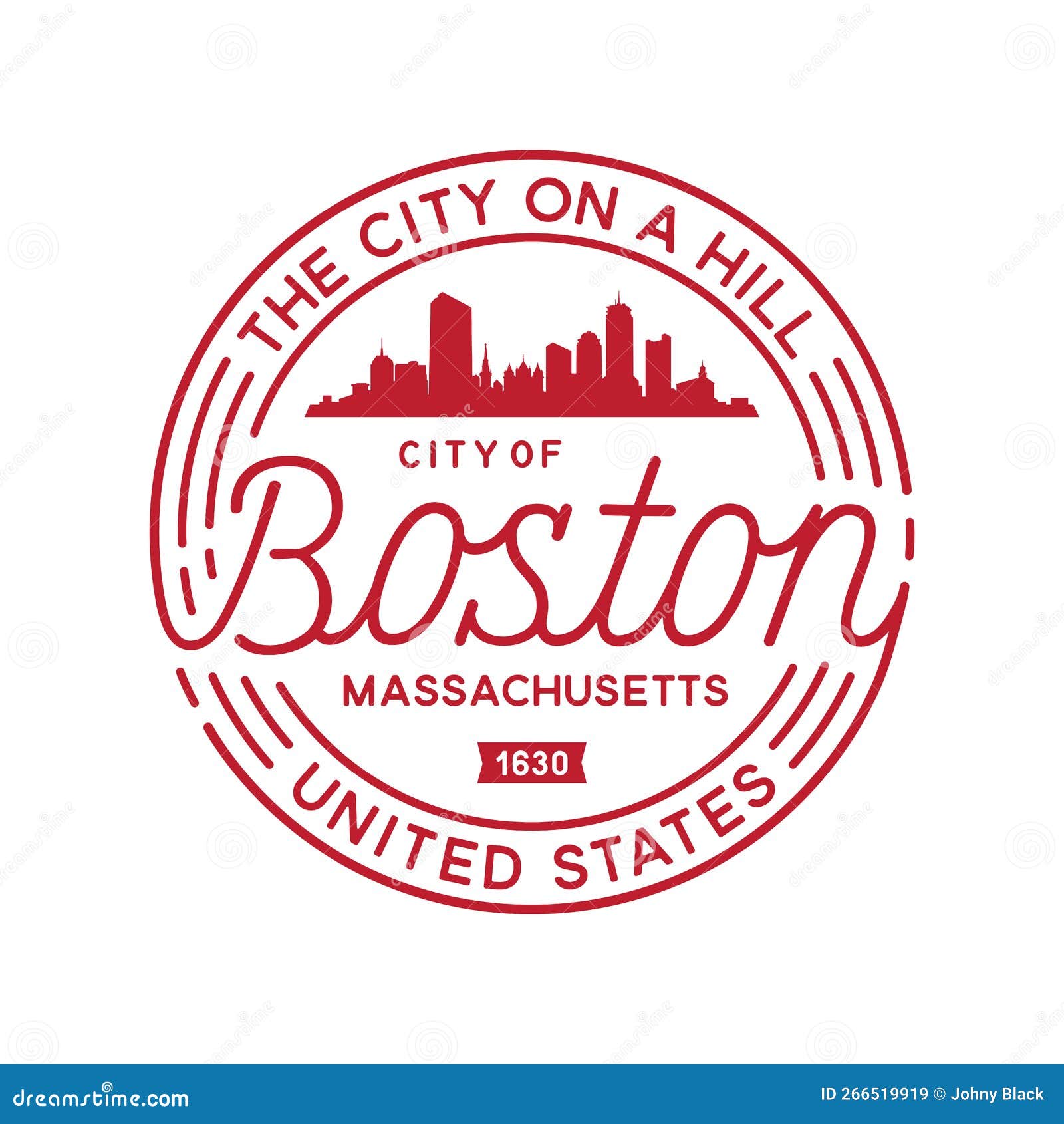 Boston Vector Design Template. Boston Massachusetts Logotype. Vector ...