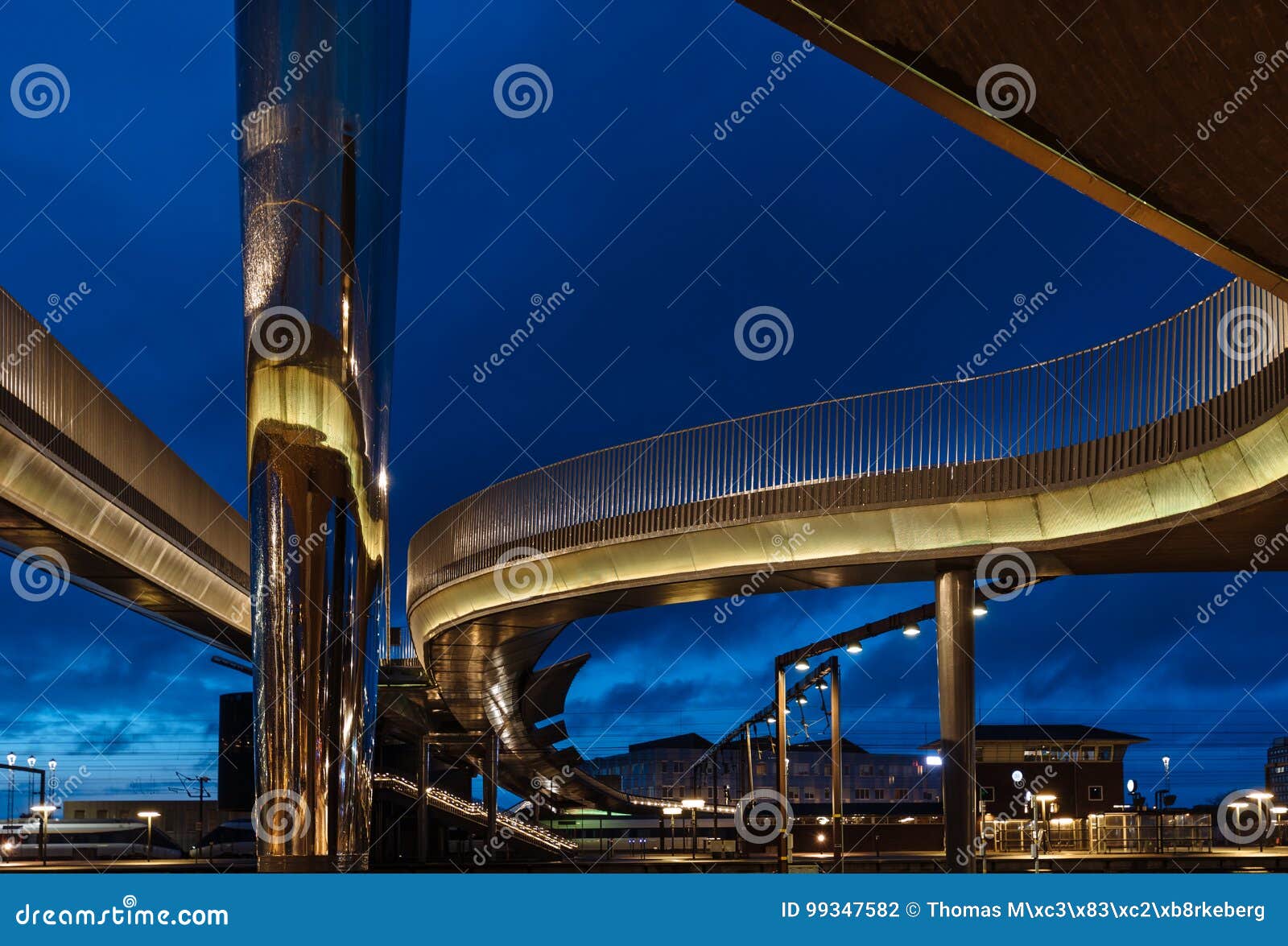 The City Bridge Byens Bro in Odense, Denmark Stock Photo - Image of ...