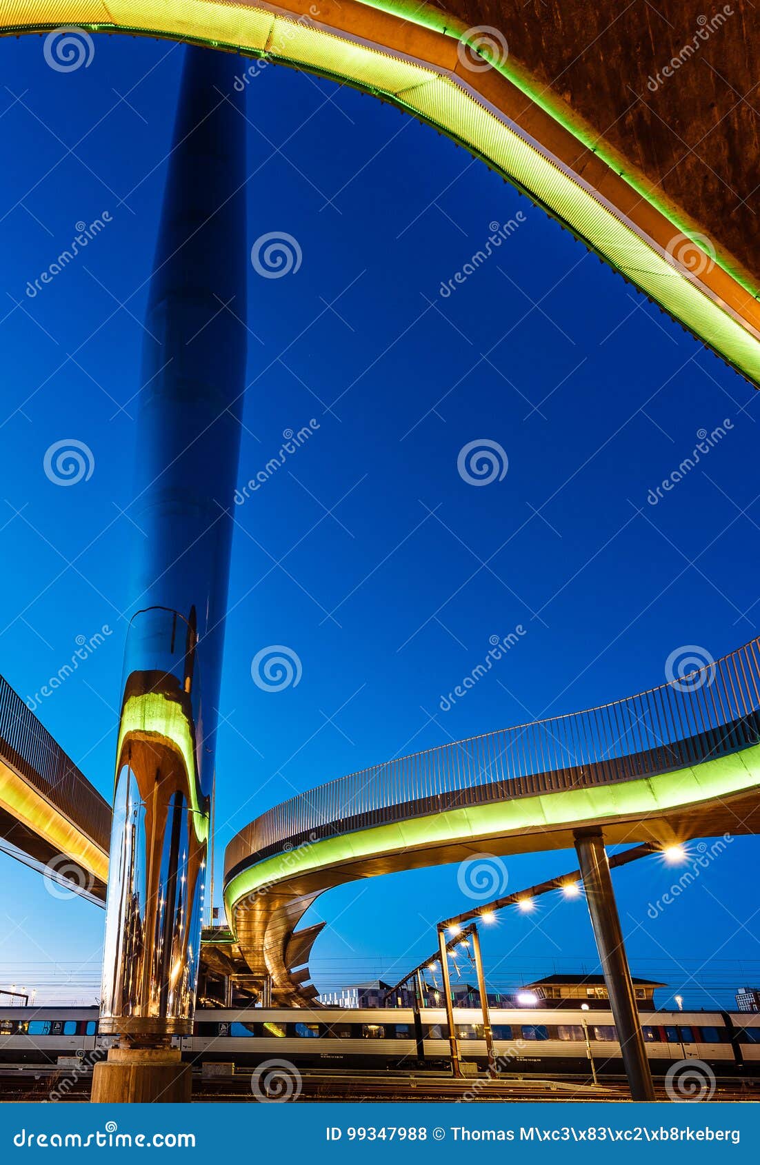 The City Bridge Byens Bro in Odense, Denmark Stock Photo - Image of ...