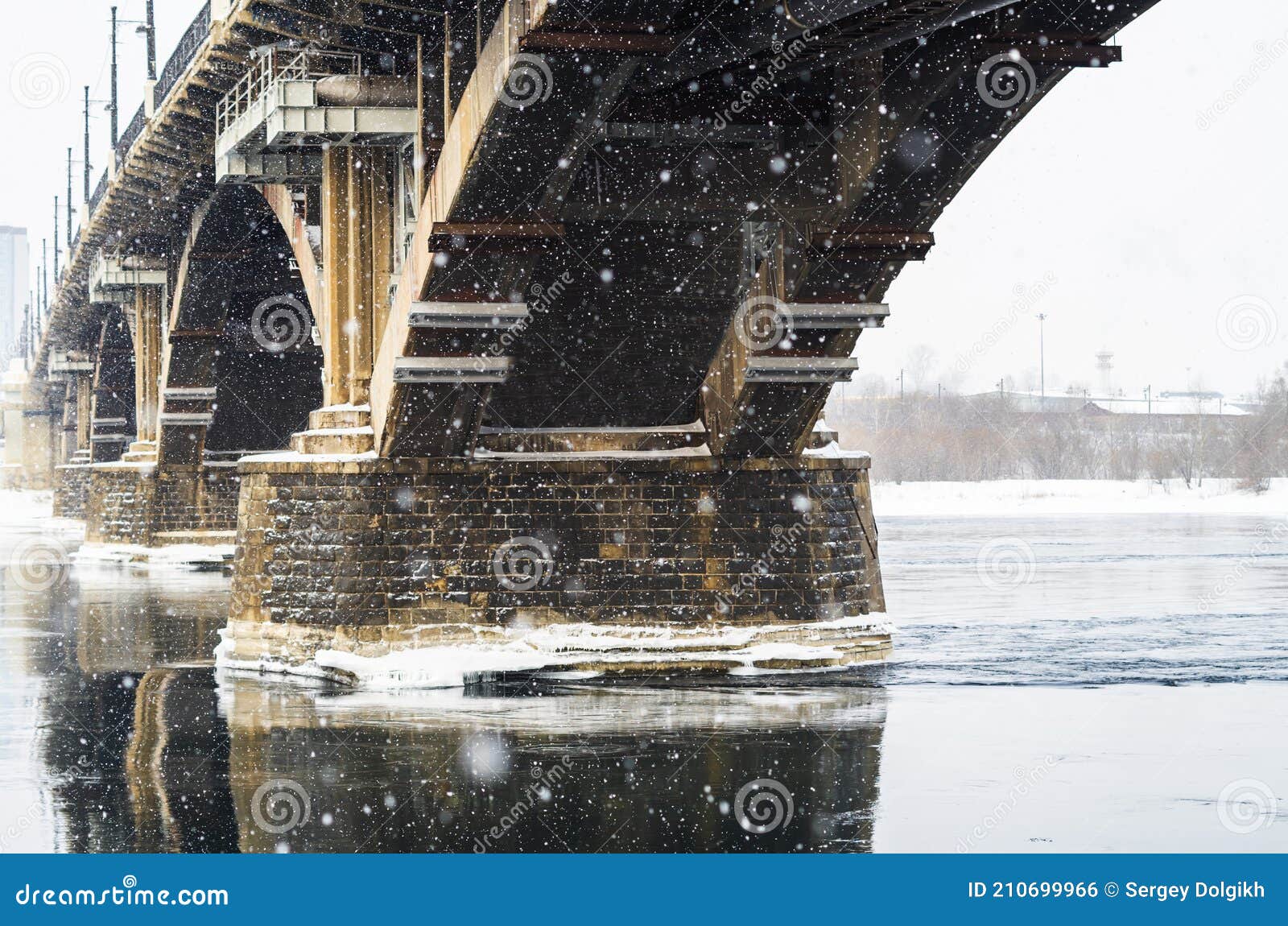 City Bridge with Light Pylons, Bottom View Stock Photo - Image of metal ...