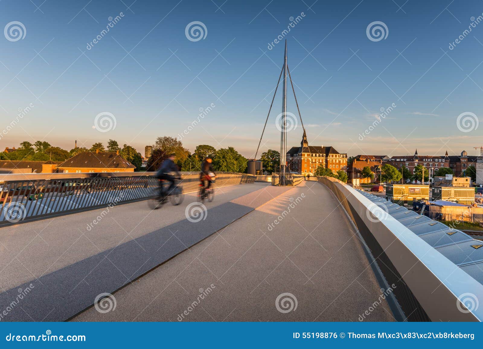 The City Bridge in Odense, Denmark Stock Photo - Image of traffic ...