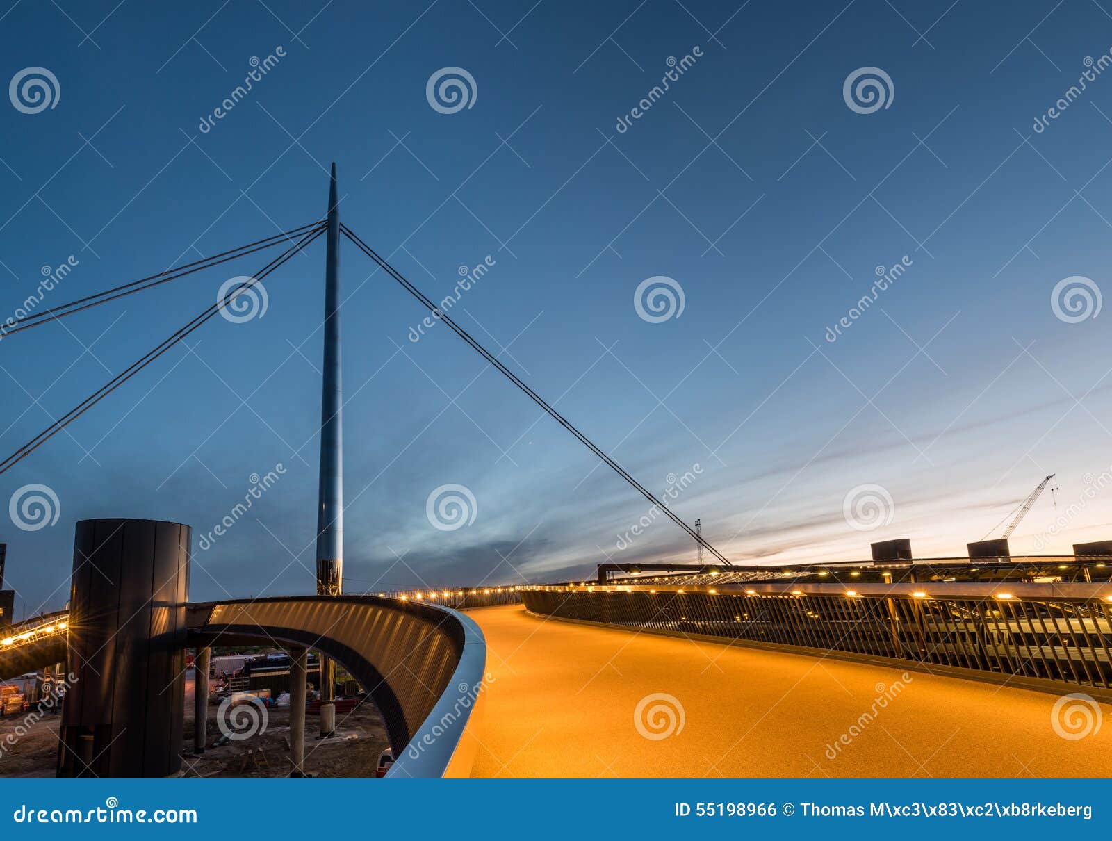 The City Bridge in Odense, Denmark Stock Photo - Image of motorway ...