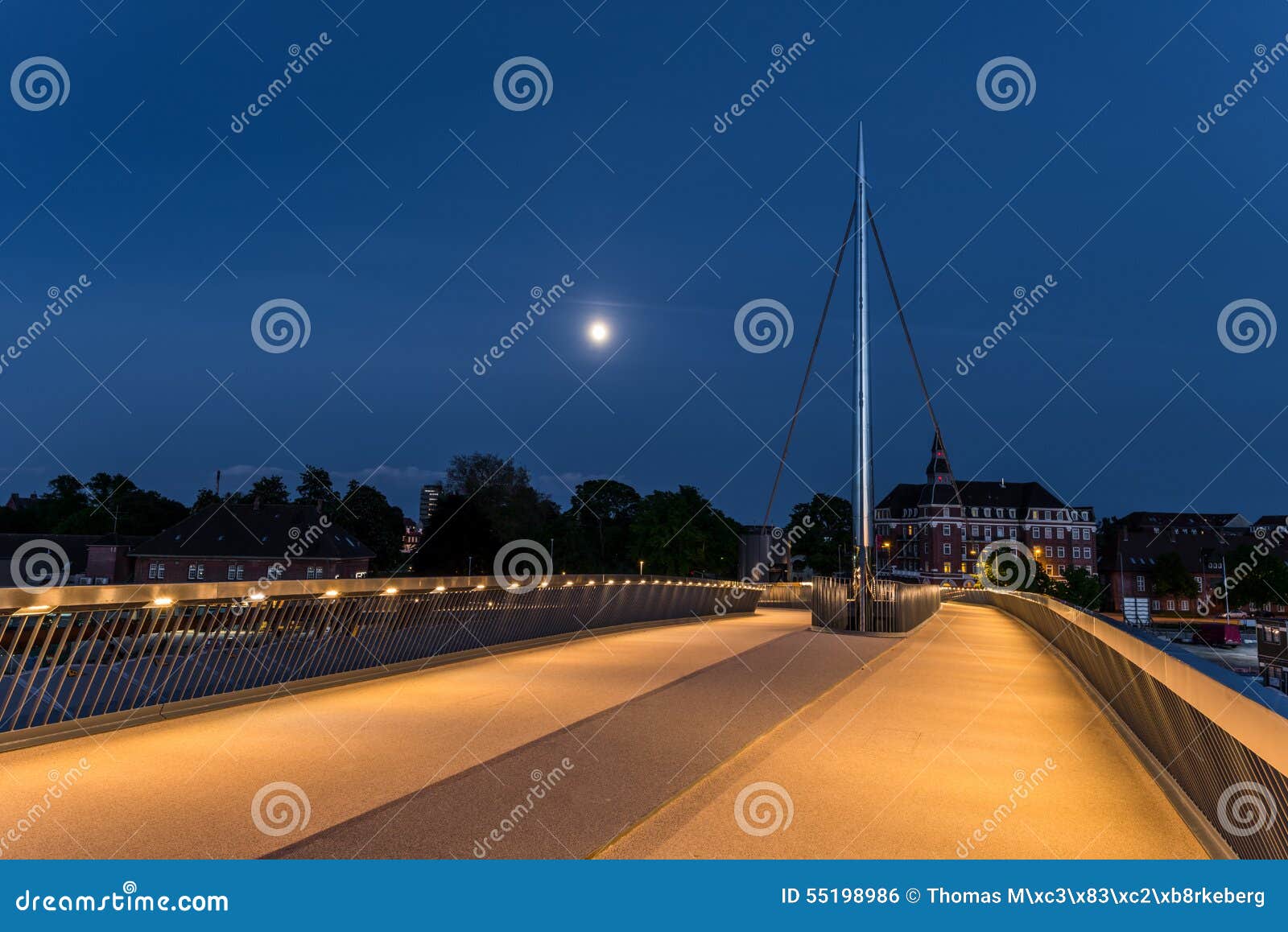 The City Bridge in Odense, Denmark Stock Photo - Image of highway ...