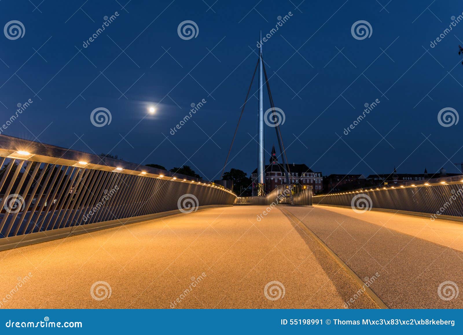 The City Bridge in Odense, Denmark Stock Image - Image of clouds ...