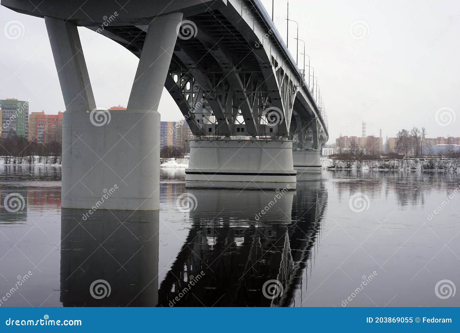 Bridge over the river stock image. Image of cityscapen - 203869055