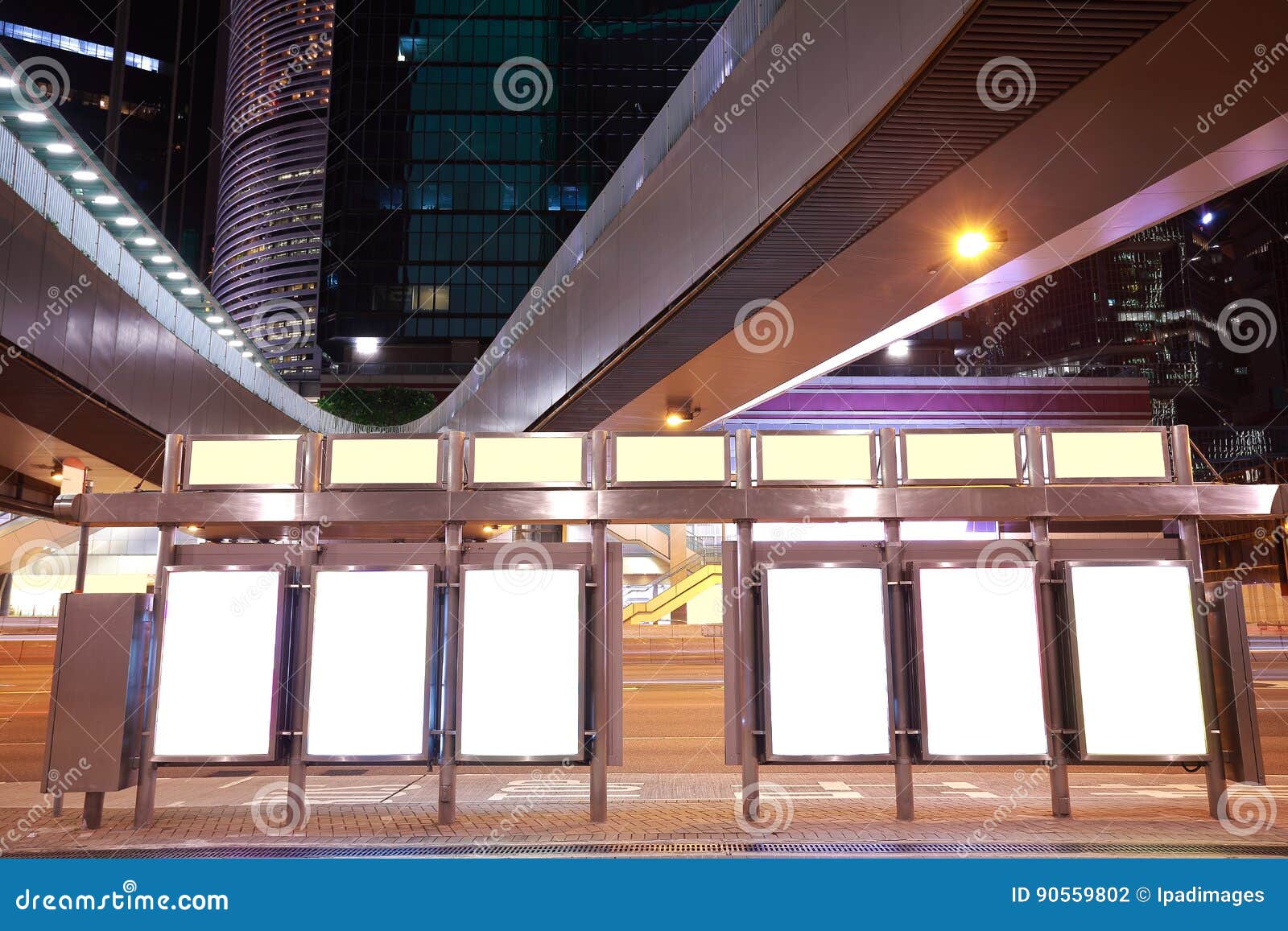 City Bridge Streetscape Backgrounds Advertisement Lightboxes of Stock ...