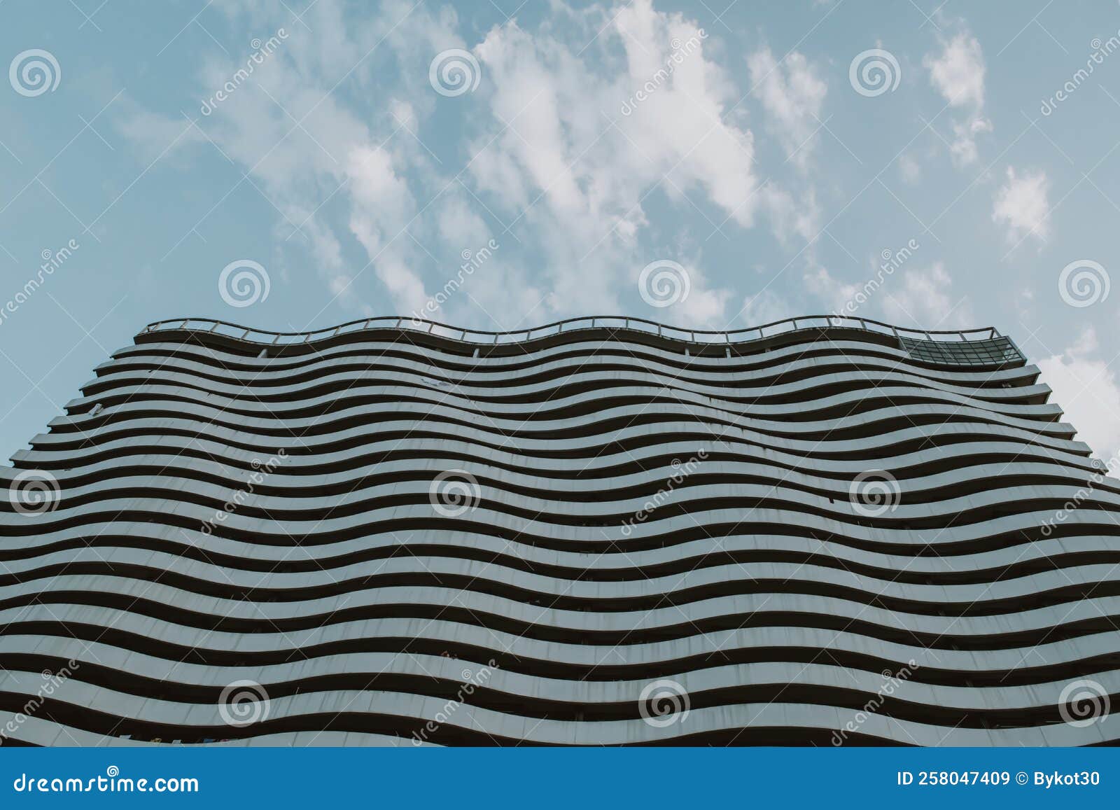 Wavy Building and Blue Sky. Buildings and Architecture Stock Image ...