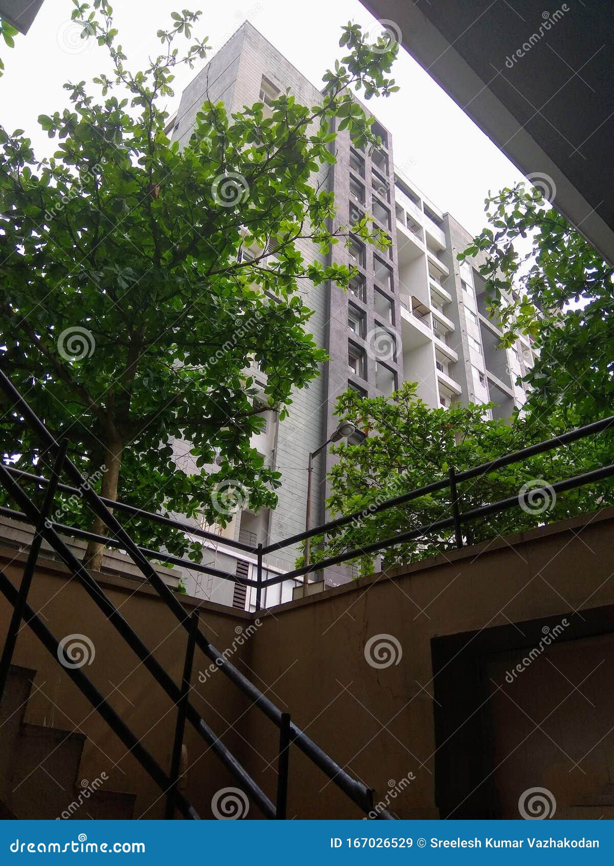 A City Building As Seen from Basement Stock Image - Image of skyscraper ...