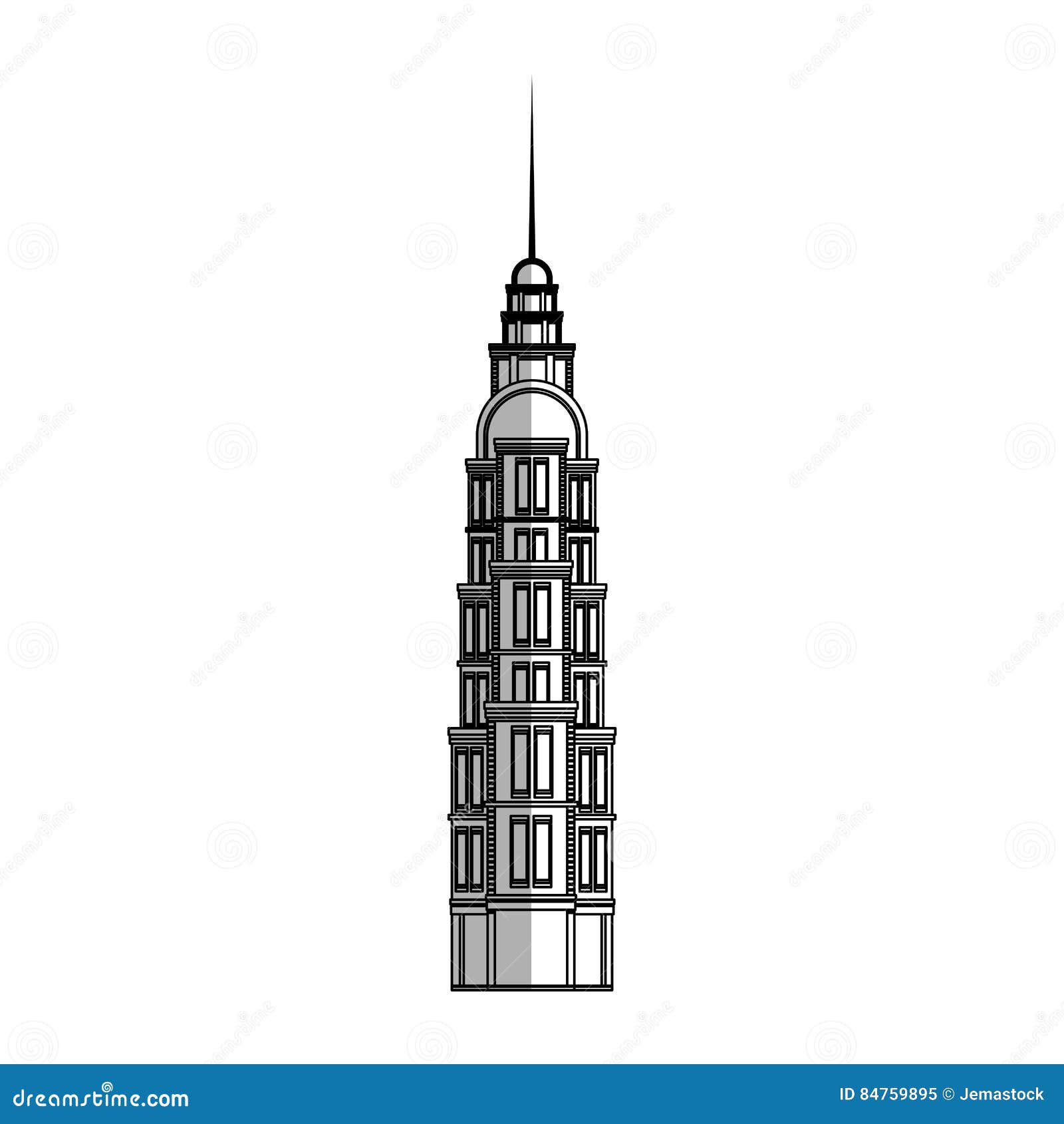 City building icon stock vector. Illustration of commercial - 84759895