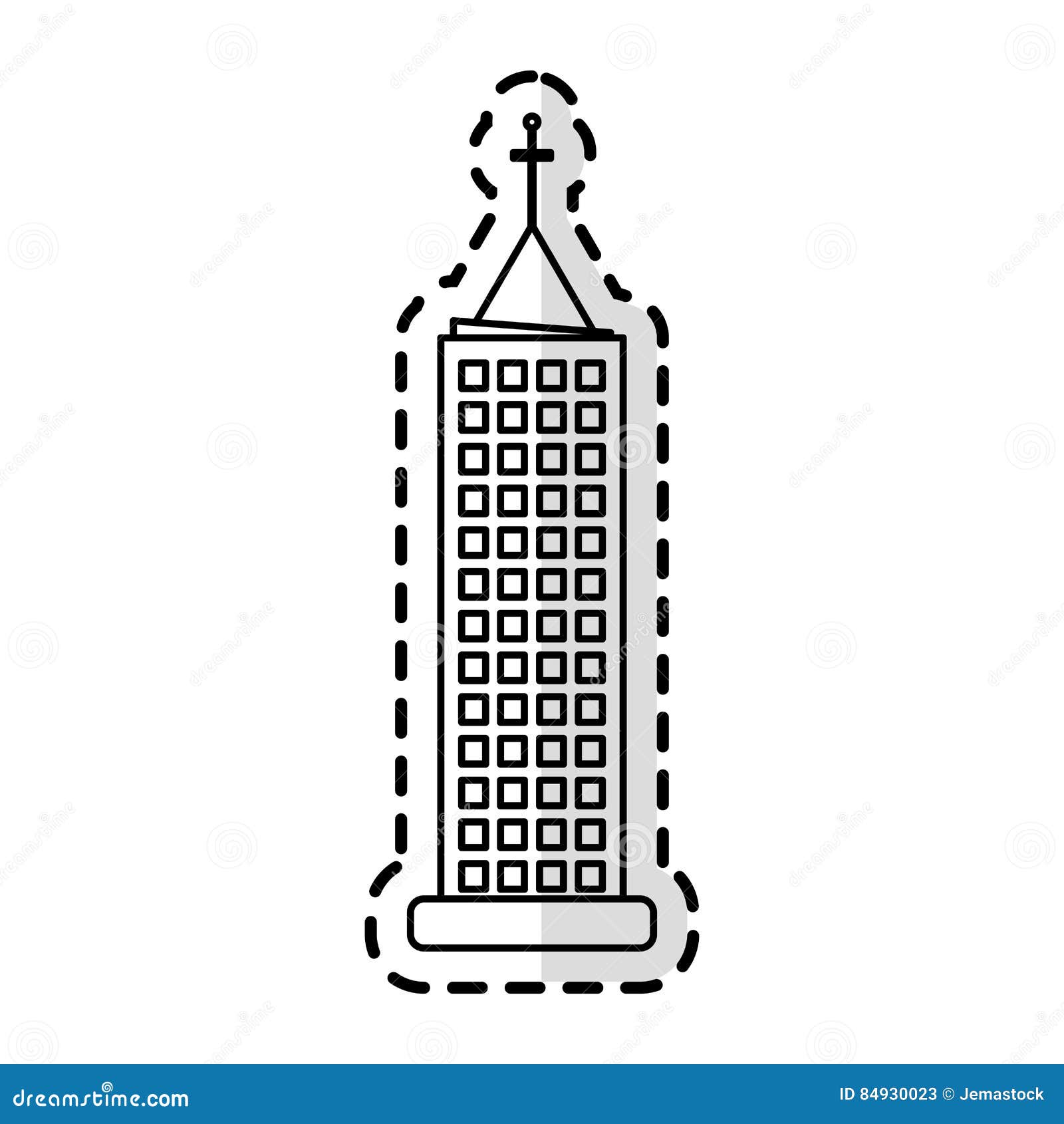 City building icon stock vector. Illustration of central - 84930023