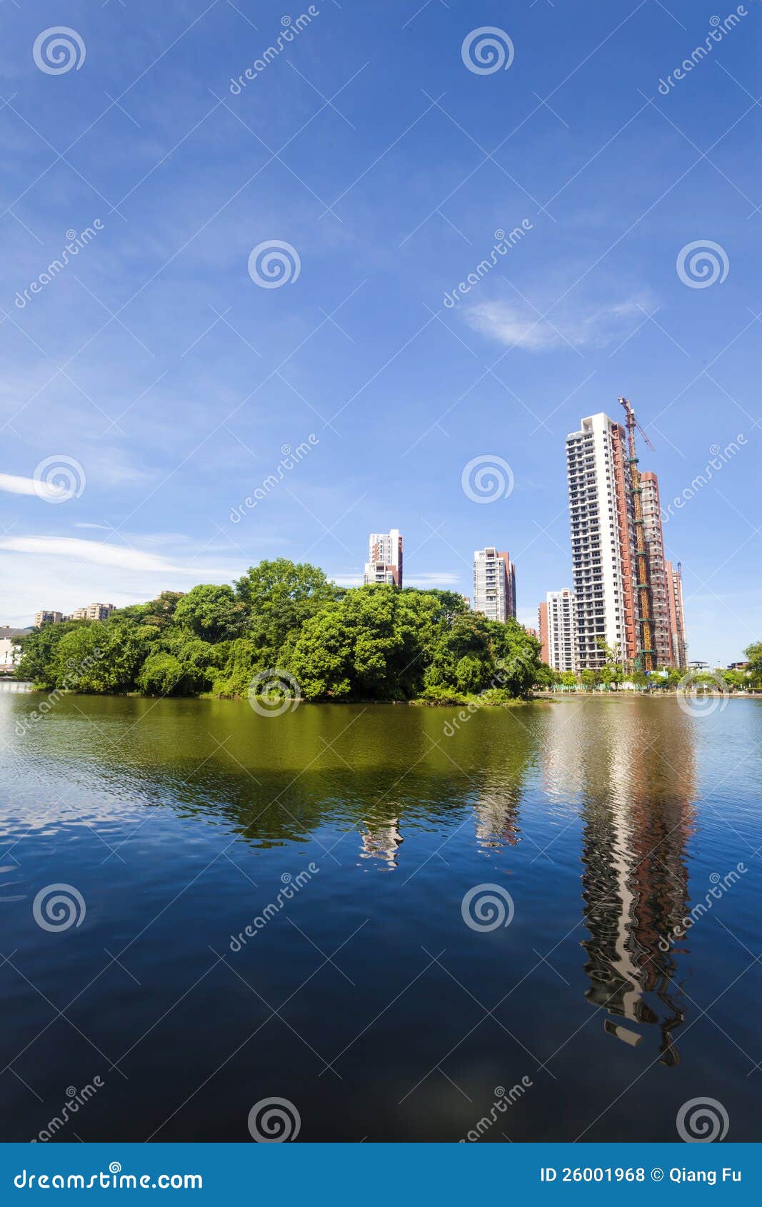 City building near a lake stock photo. Image of lake - 26001968