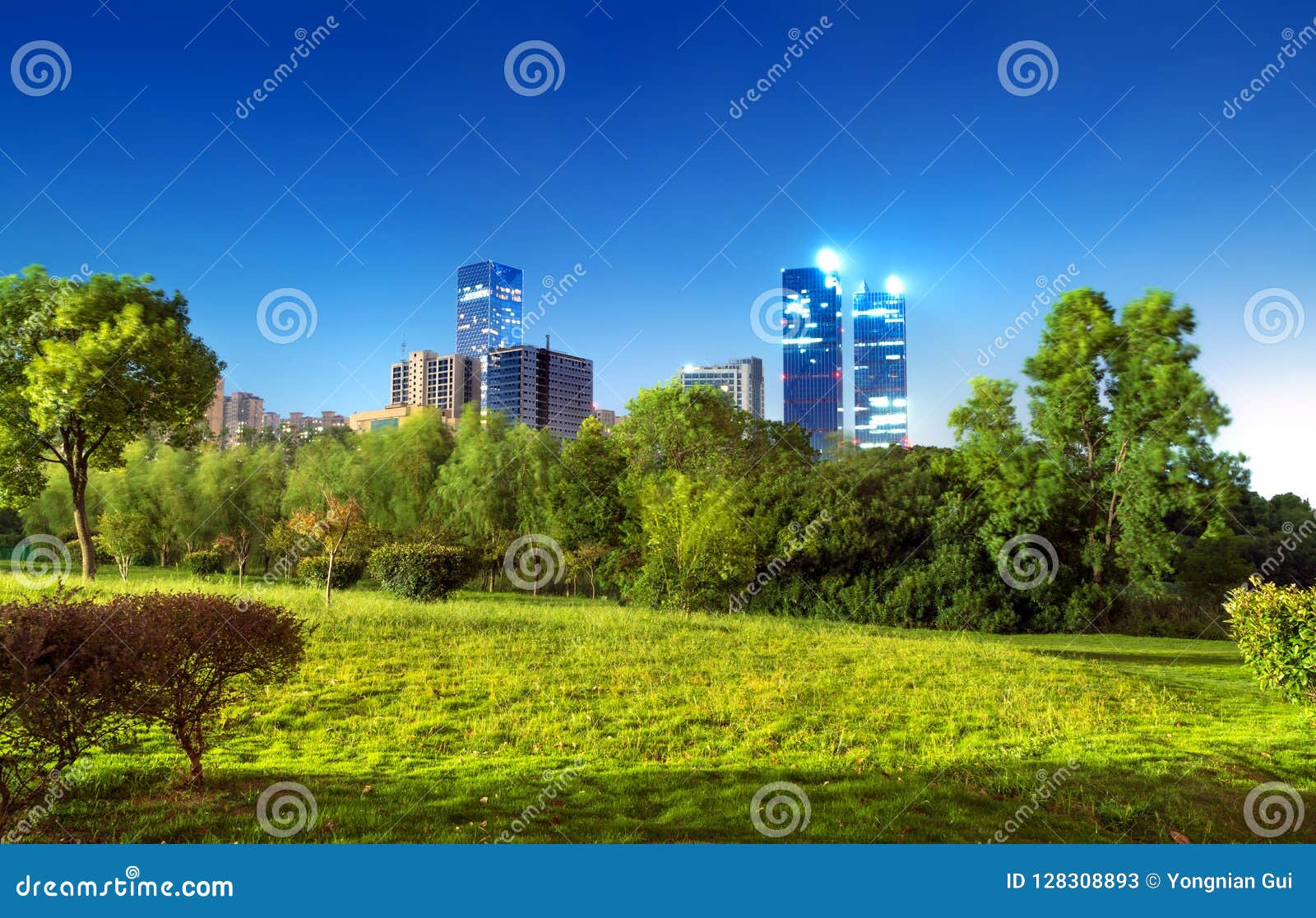 City building night view stock image. Image of downtown - 128308893
