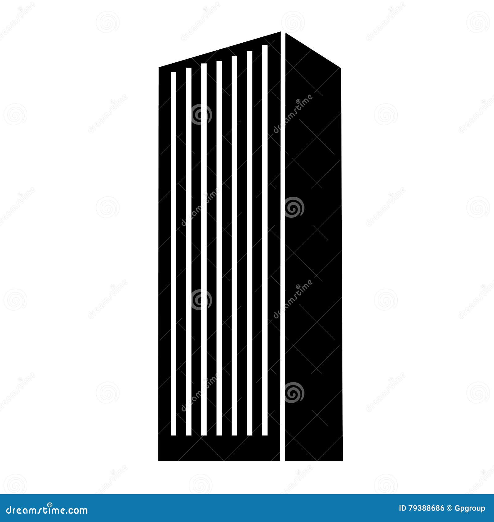 City Building Pictogram Icon Image Stock Vector - Illustration of ...