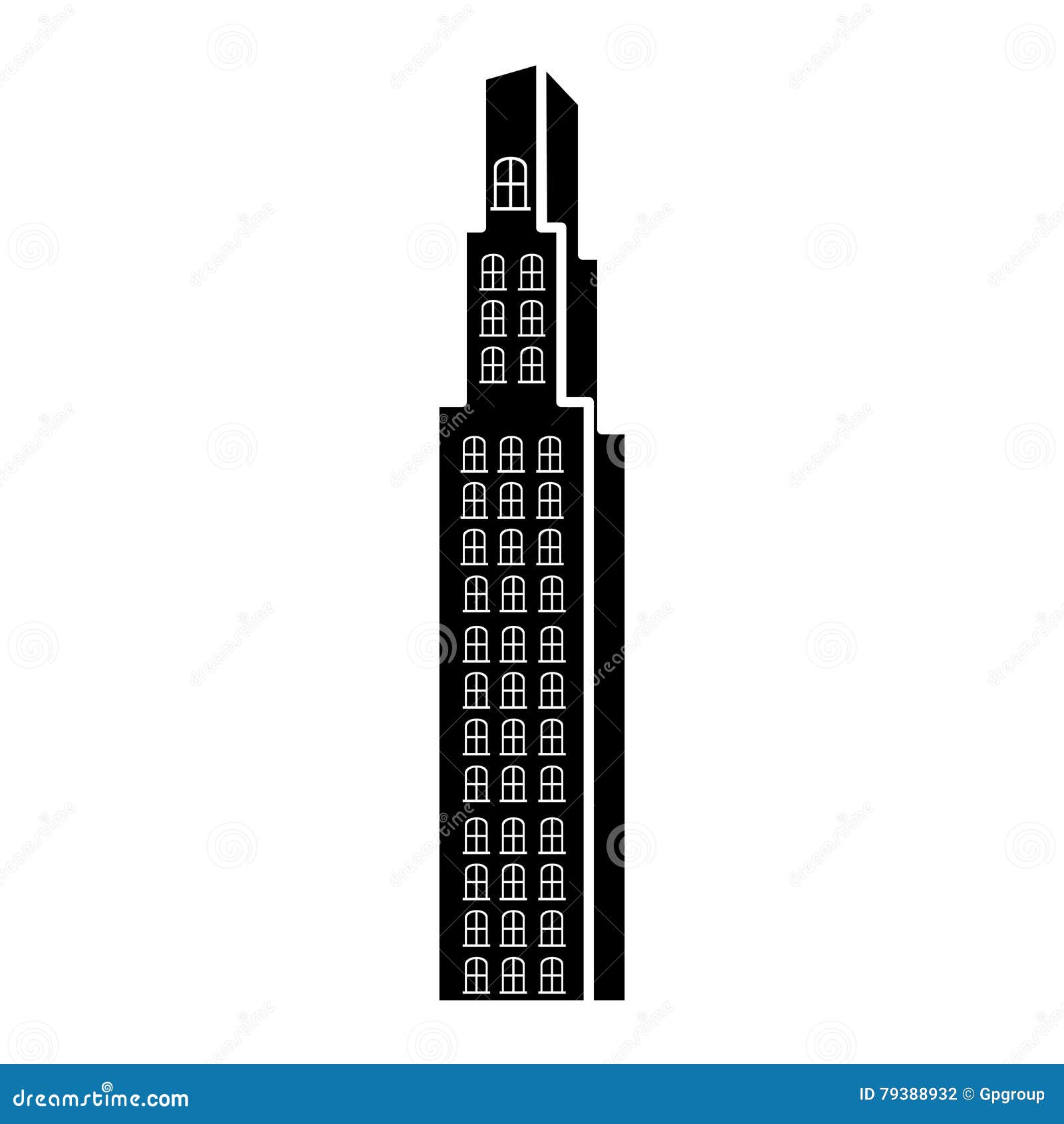 City Building Pictogram Icon Image Stock Vector - Illustration of ...