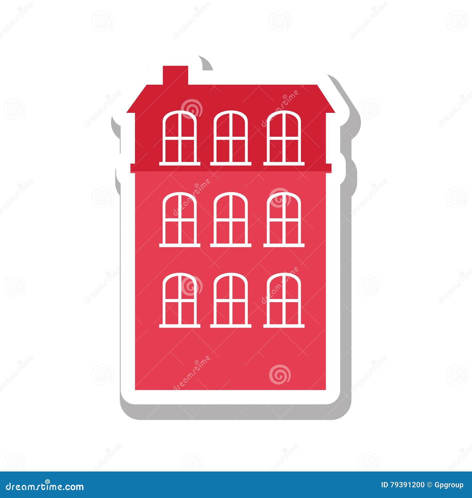 City Building Pictogram Icon Image Stock Vector - Illustration of ...