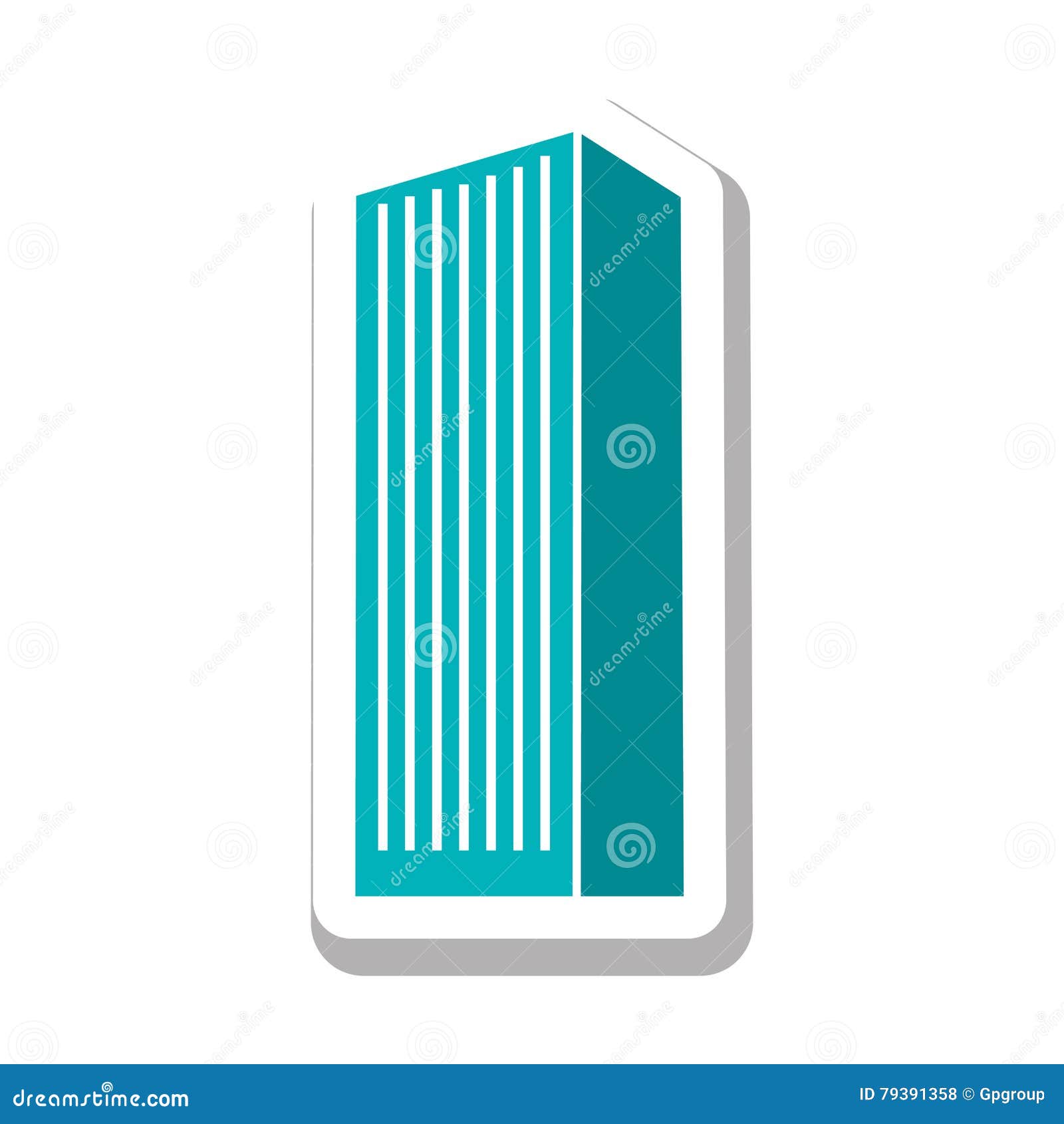 City Building Pictogram Icon Image Stock Vector - Illustration of ...