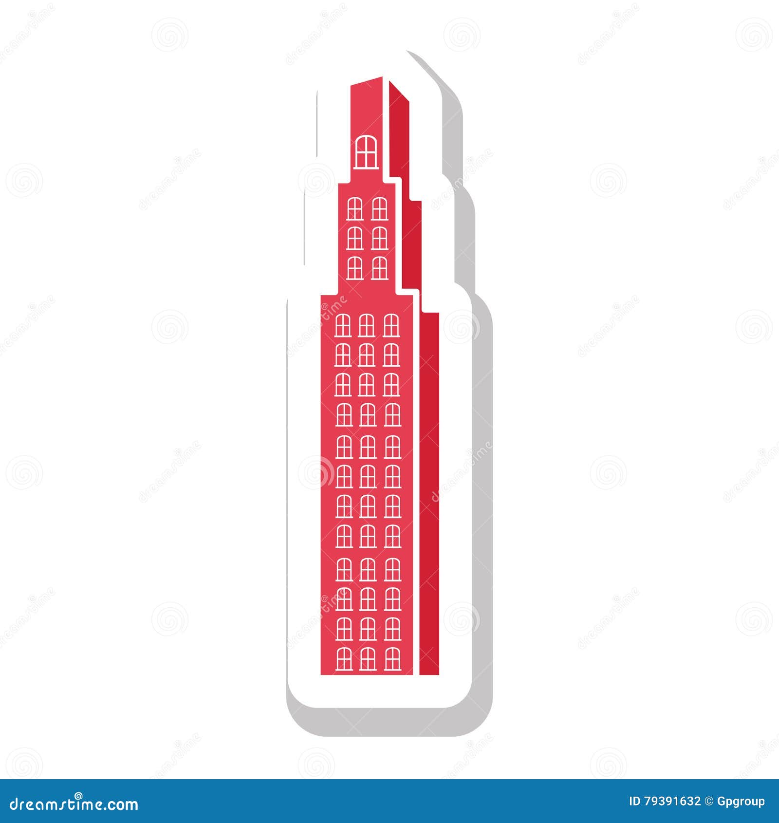 City Building Pictogram Icon Image Stock Vector - Illustration of ...